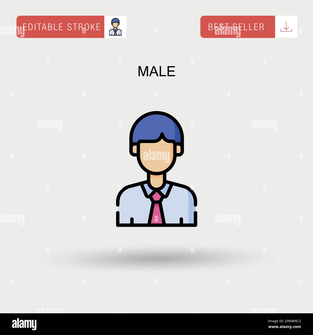 Male Simple vector icon Stock Vector Image & Art - Alamy