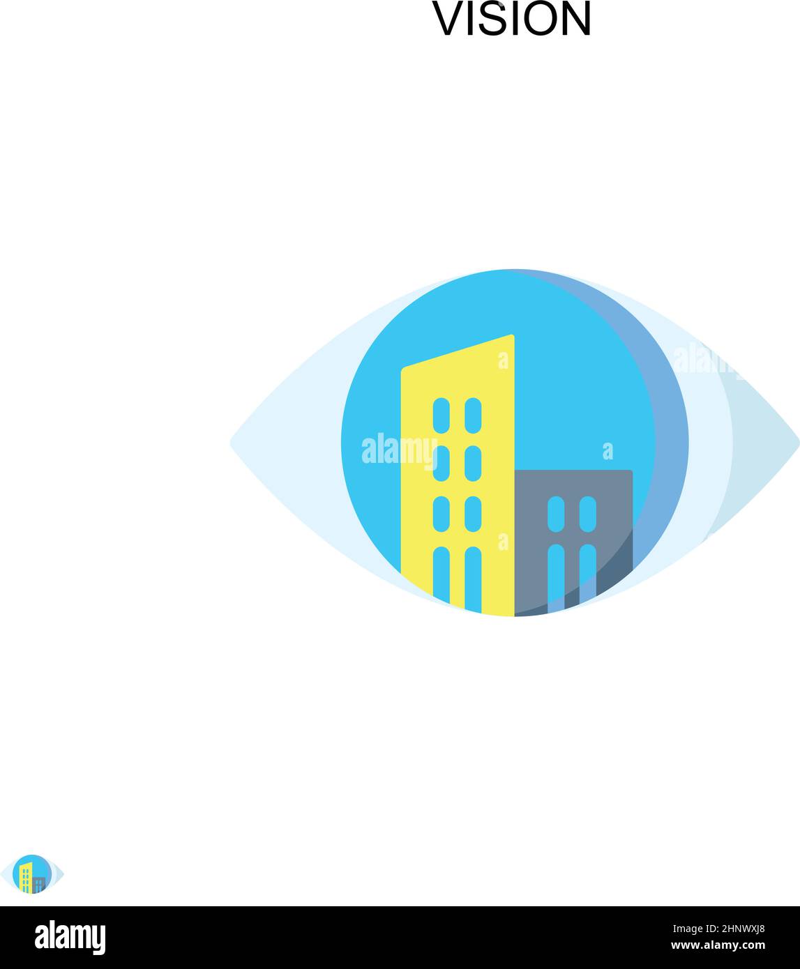 Vision Simple vector icon. Illustration symbol design template for web ...