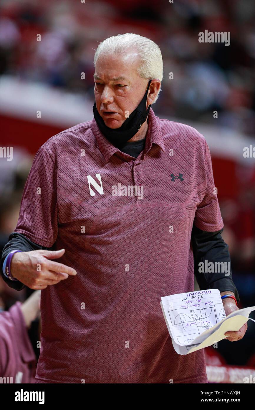 Joe McKeown coaches against Indiana University during an NCAA women's ...