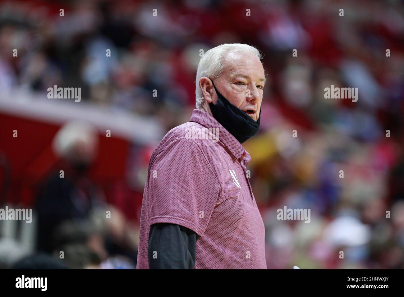 Joe McKeown coaches against Indiana University during an NCAA women's ...