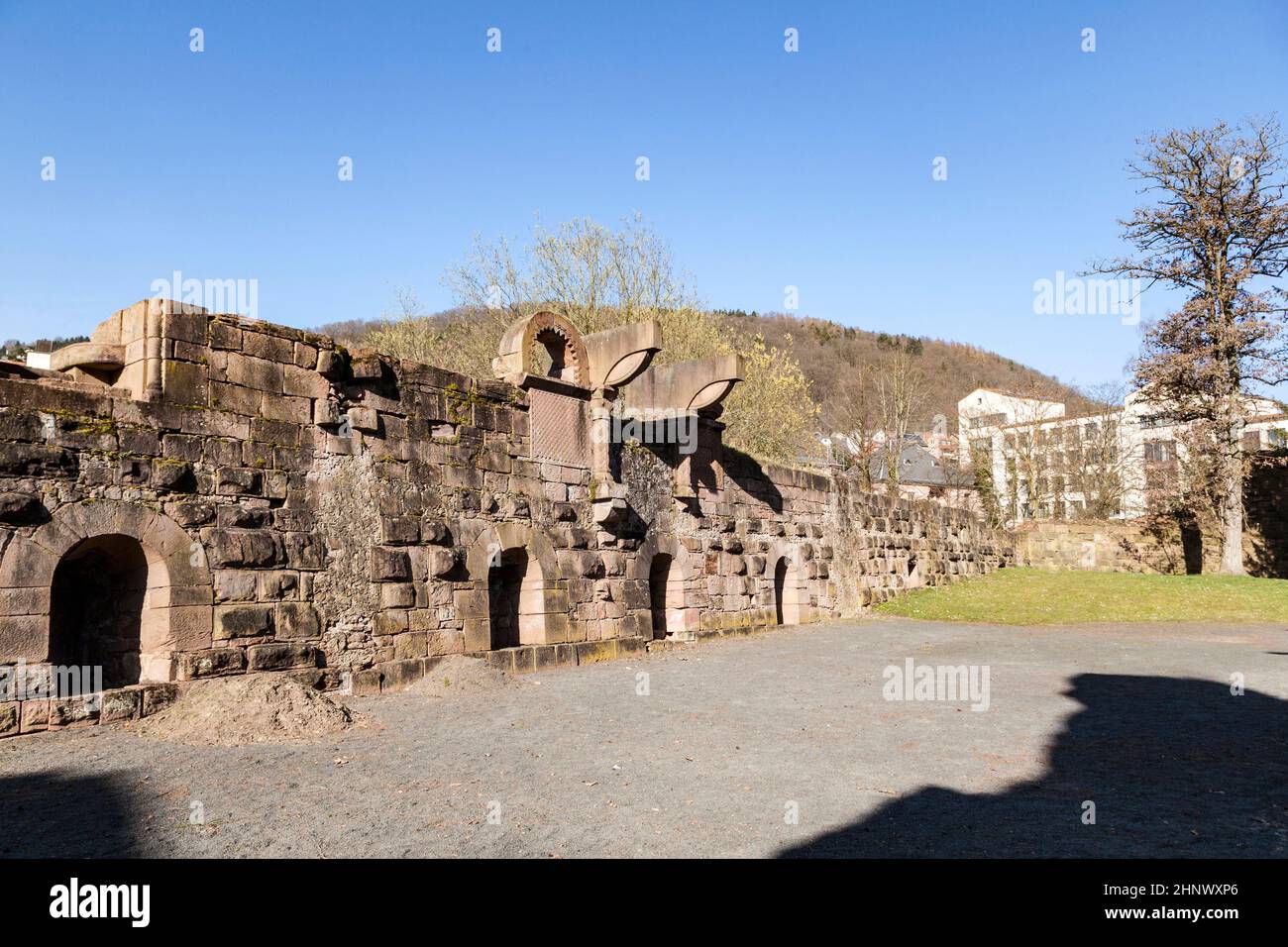 famous old ruins of castle from king Barbarossa, the Kaiserpfalz ...