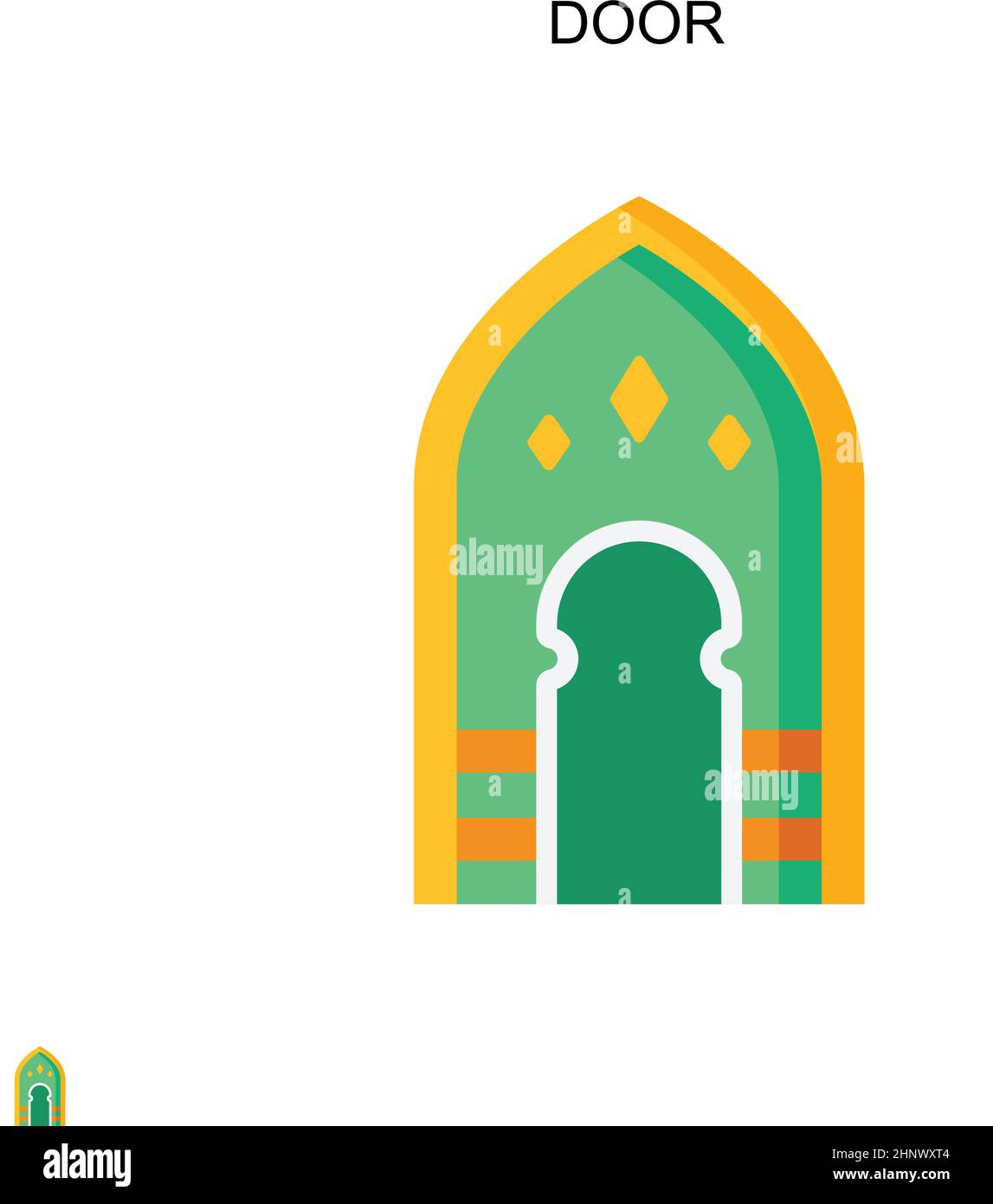 Door Simple vector icon. Illustration symbol design template for web ...