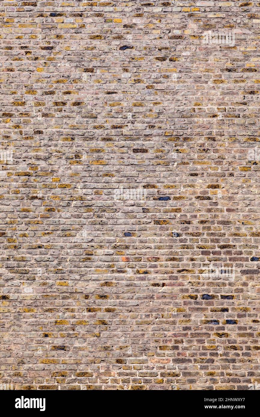 pattern of an old brick wall of a abandoned factory building Stock ...