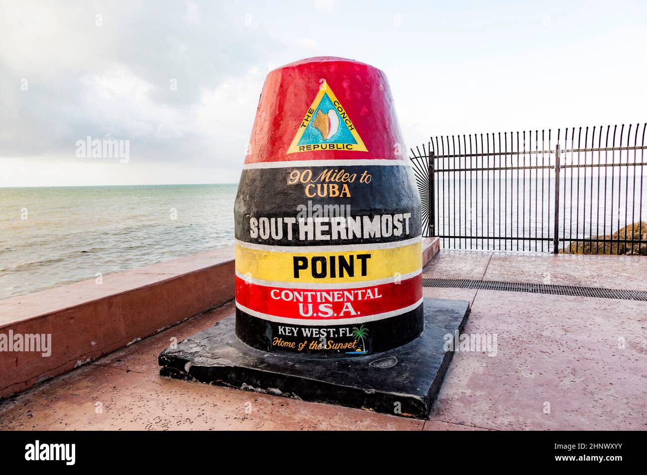 Southernmost Point marker, Key West, Florida, USA Stock Photo - Alamy