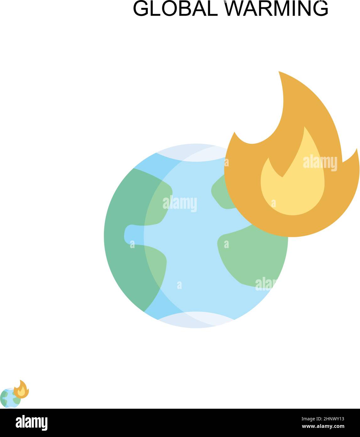Global warming Simple vector icon. Illustration symbol design template ...