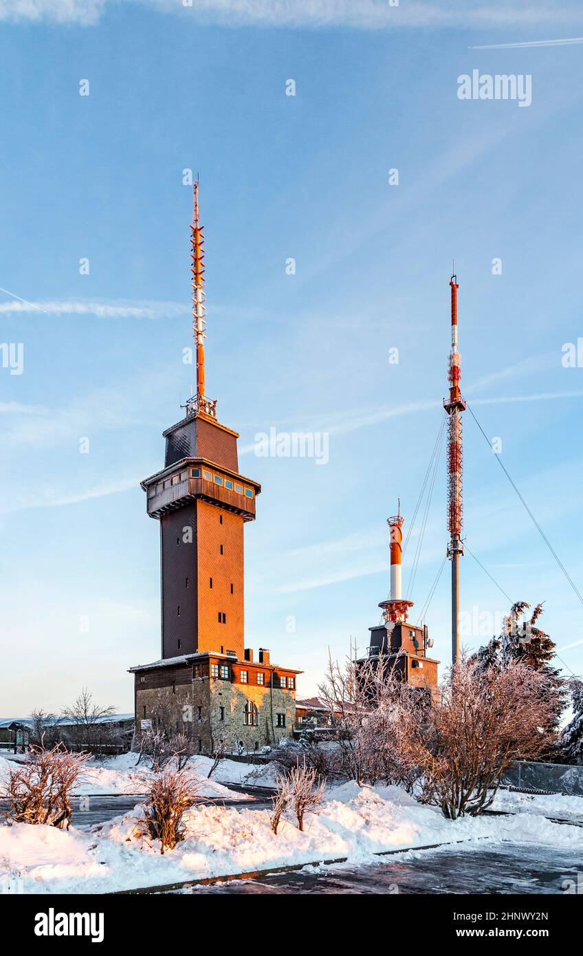 Mount Grosser Feldberg, highest peak of the german Taunus mountains ...
