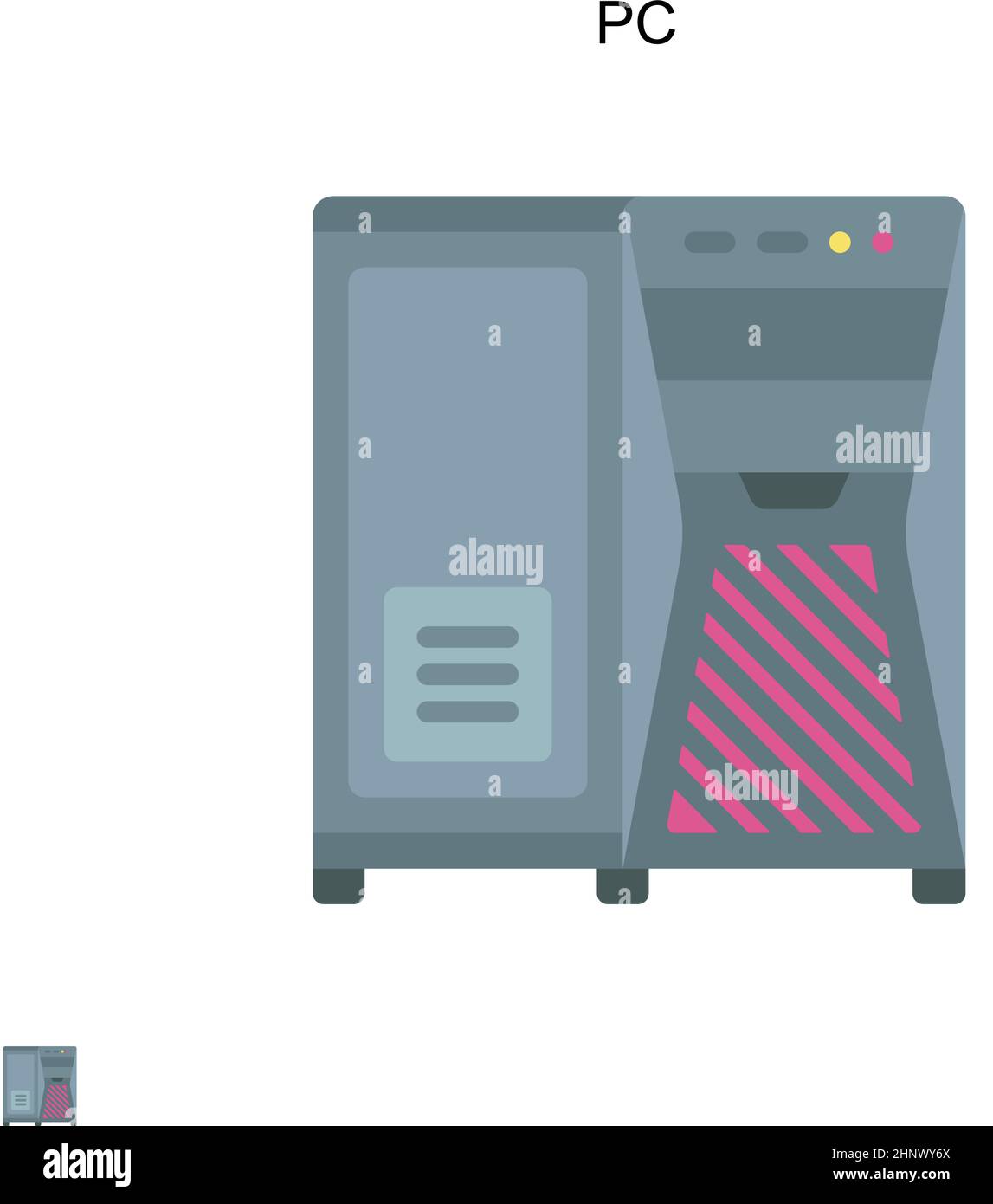 Pc Simple vector icon. Illustration symbol design template for web ...