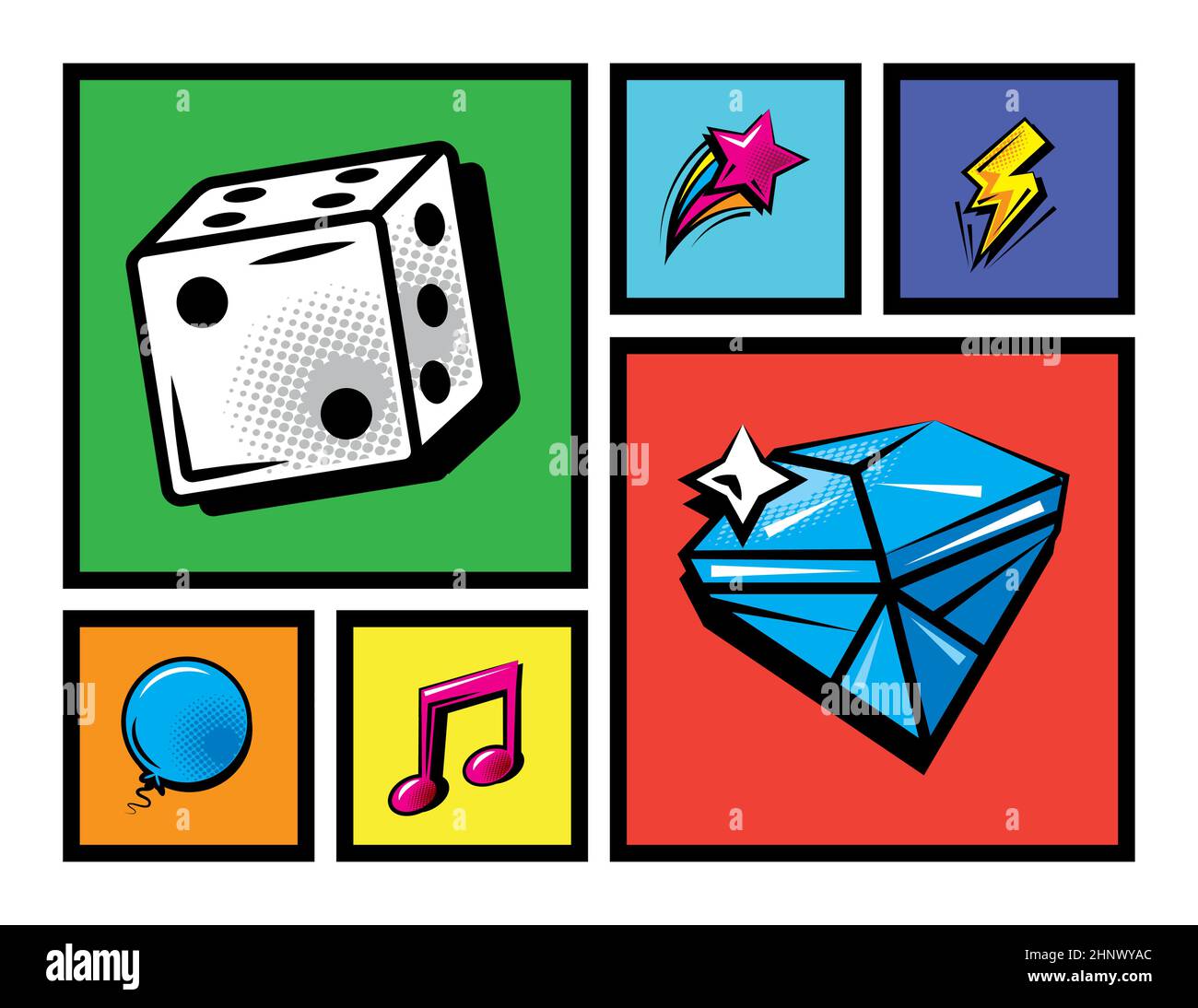 pop art comic set Stock Vector Image & Art - Alamy