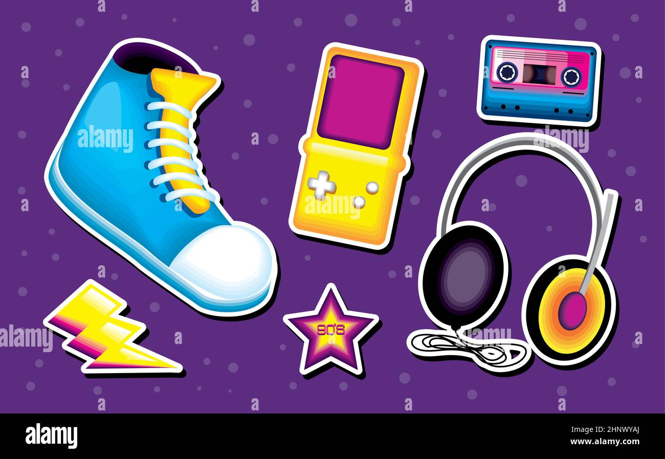 90s retro tech Stock Vector Image & Art - Alamy