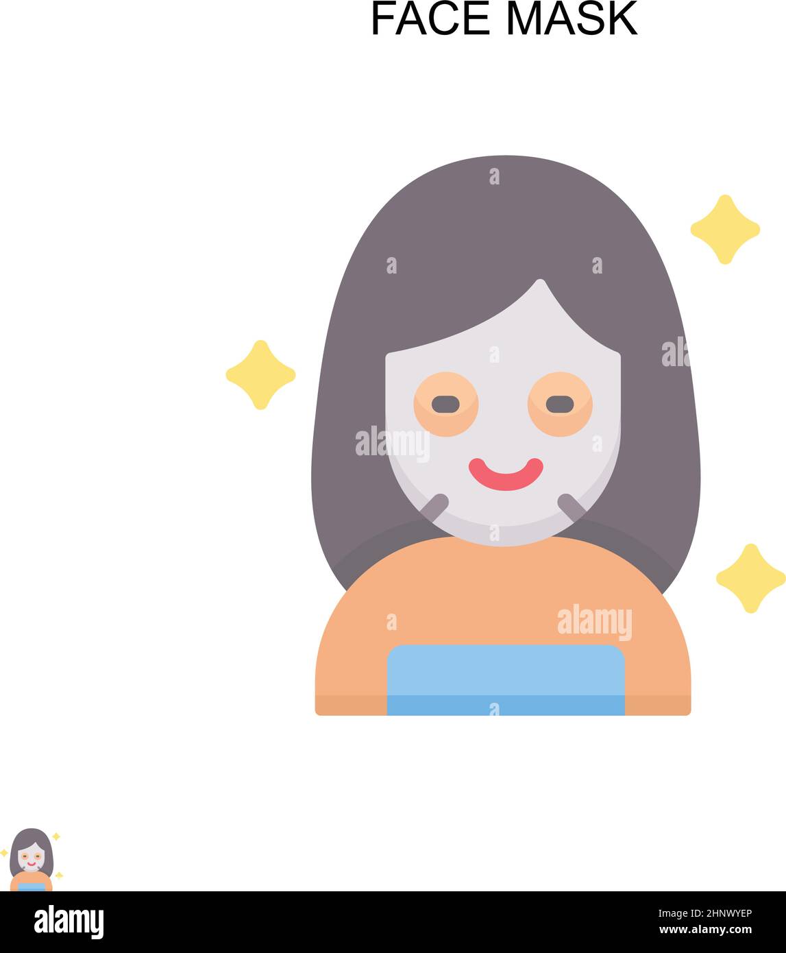 Face mask Simple vector icon. Illustration symbol design template for ...