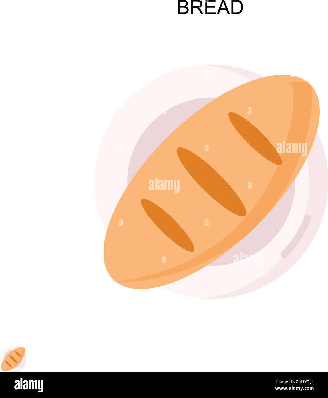 Bread Simple vector icon. Illustration symbol design template for web ...