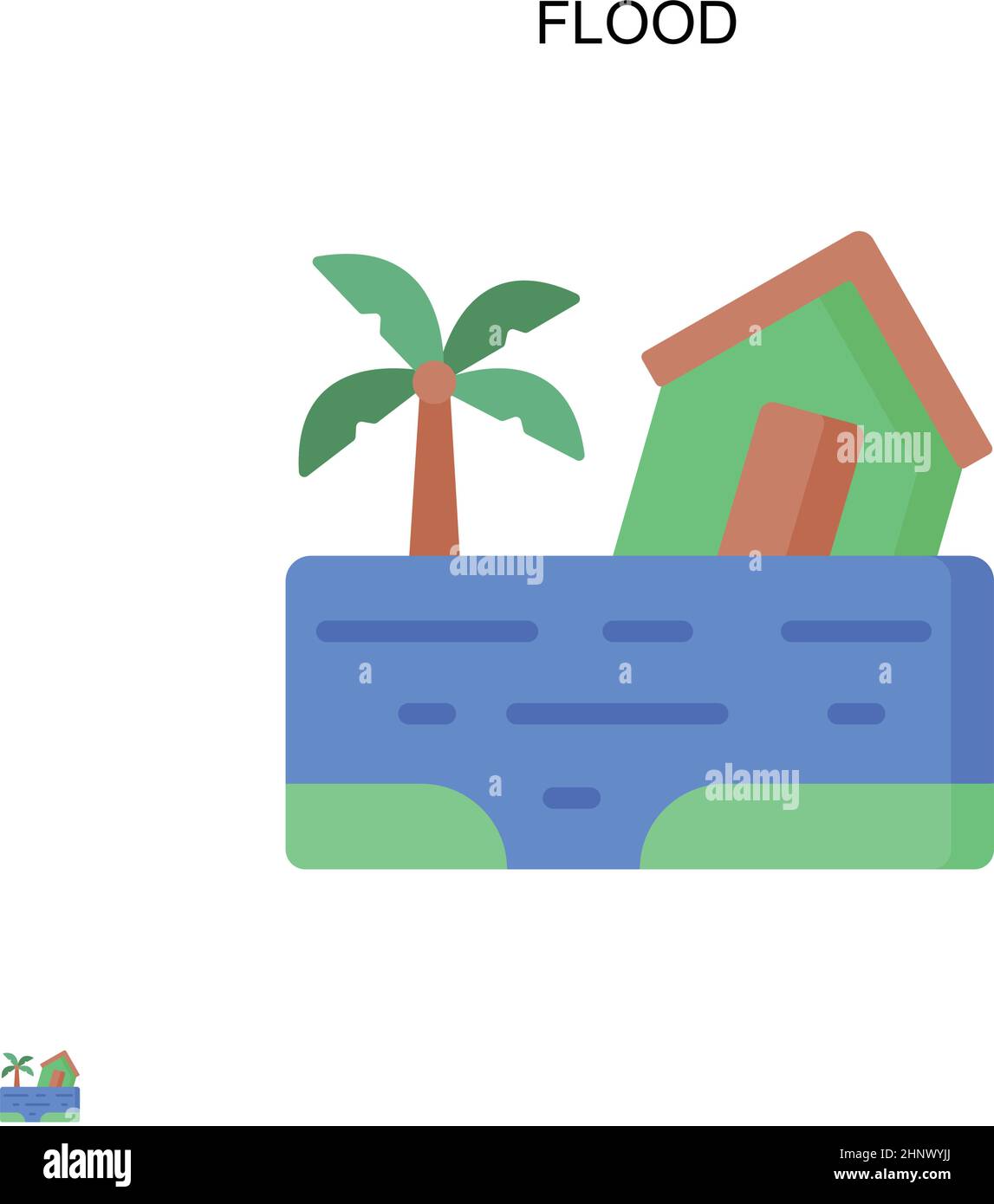 Flood Simple vector icon. Illustration symbol design template for web ...