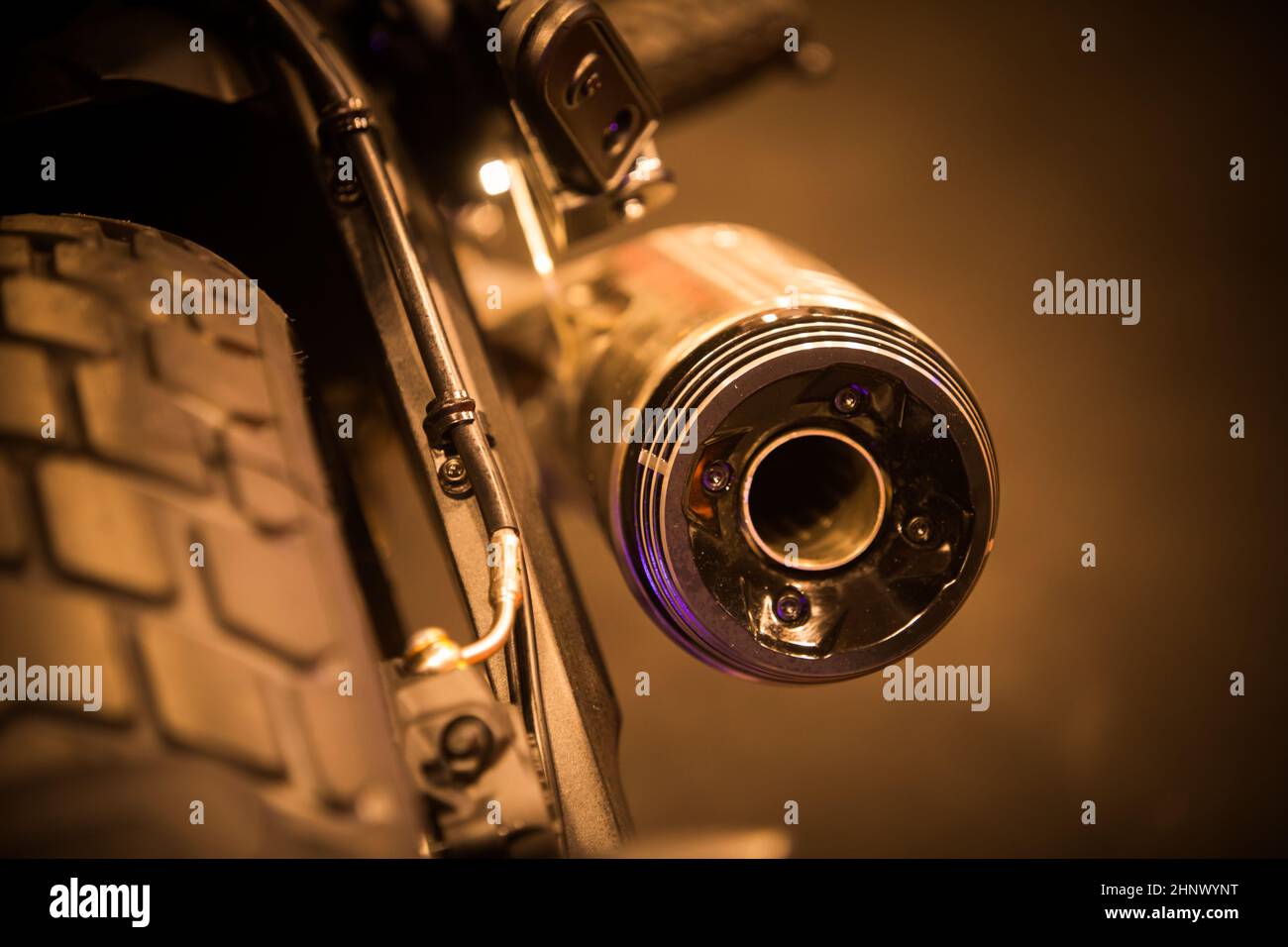 Motorcycle exhaust pipe hi-res stock photography and images - Alamy