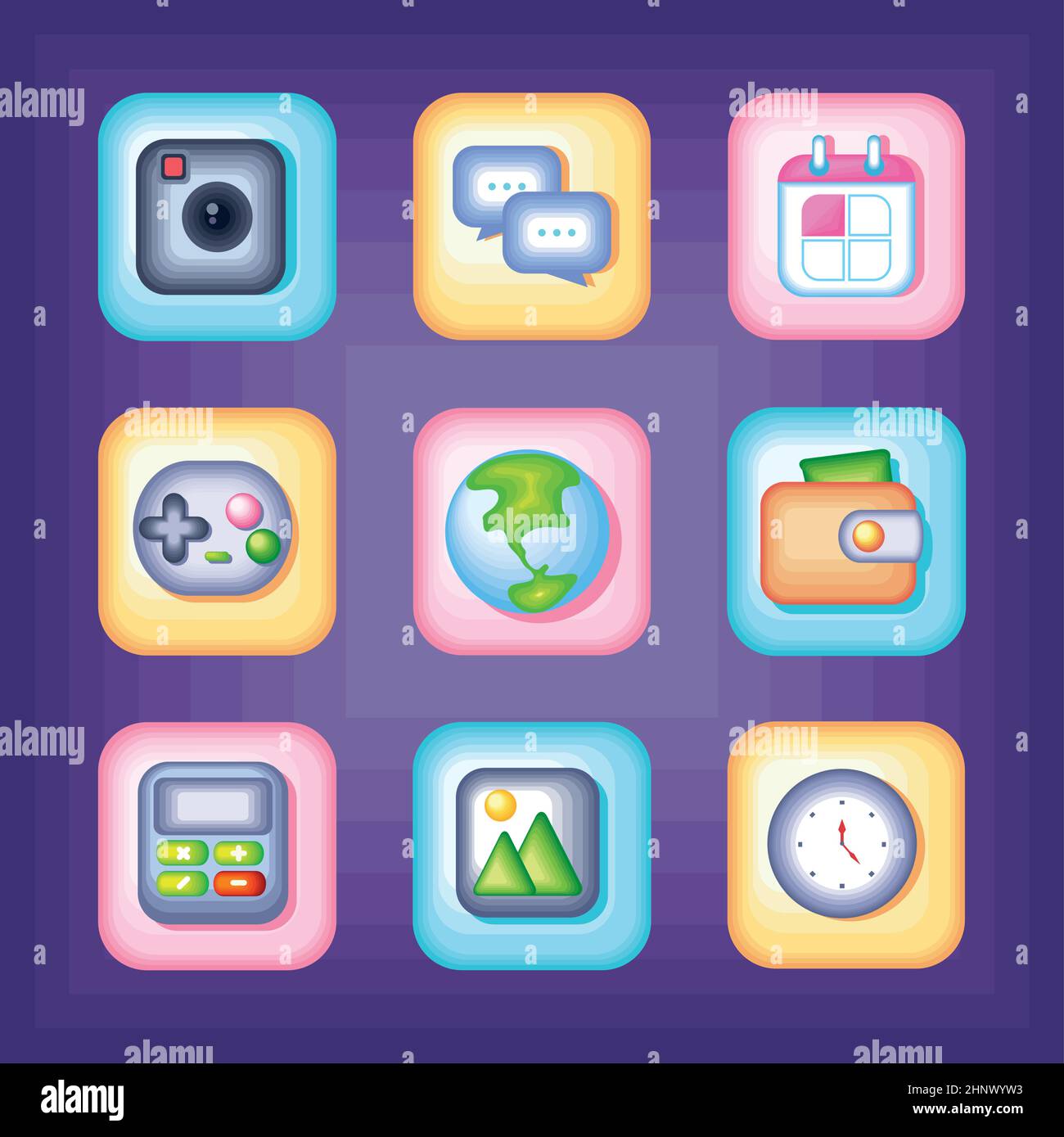 icons app buttons Stock Vector Image & Art - Alamy