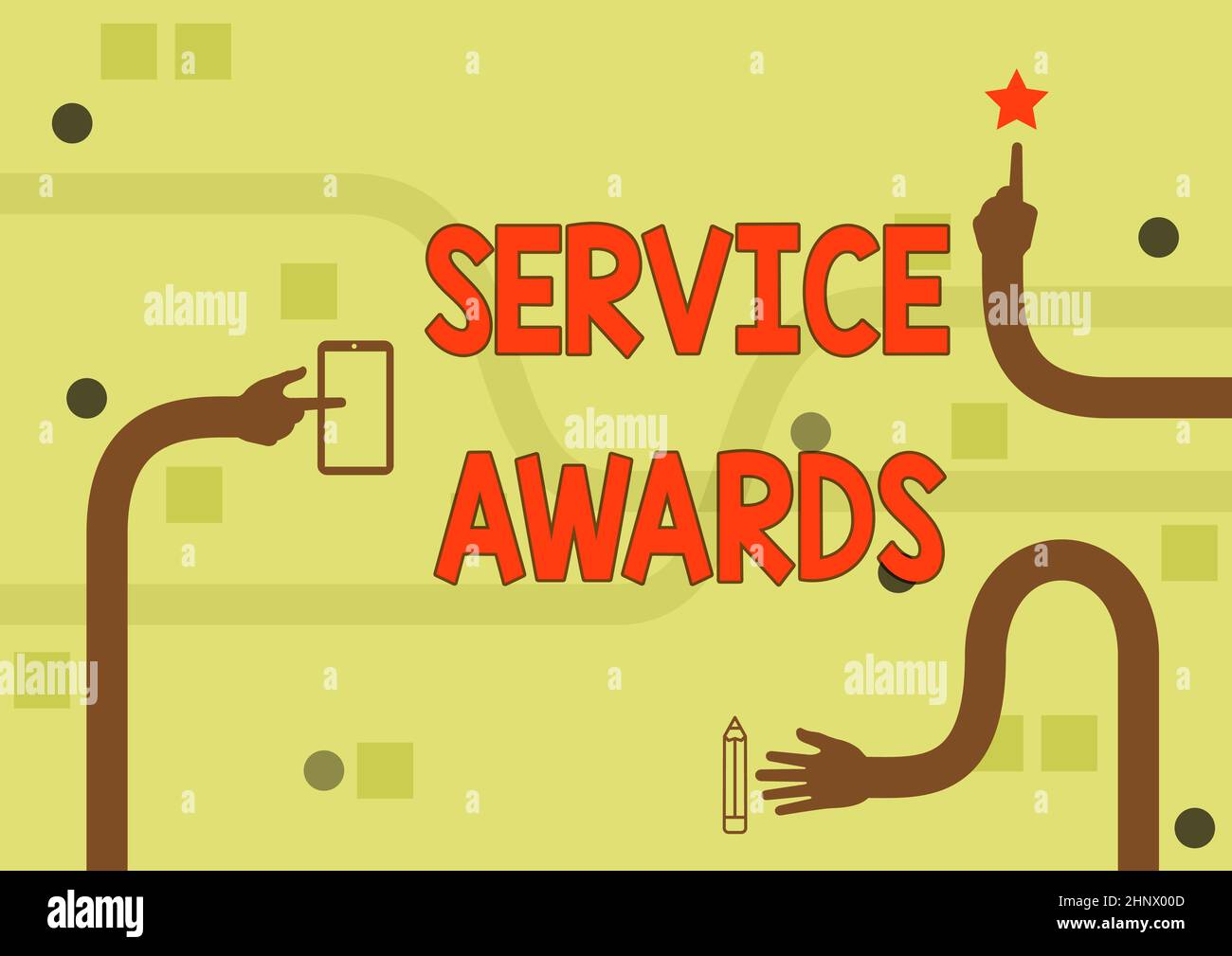 Sign displaying Service Awards, Business approach Recognizing an ...