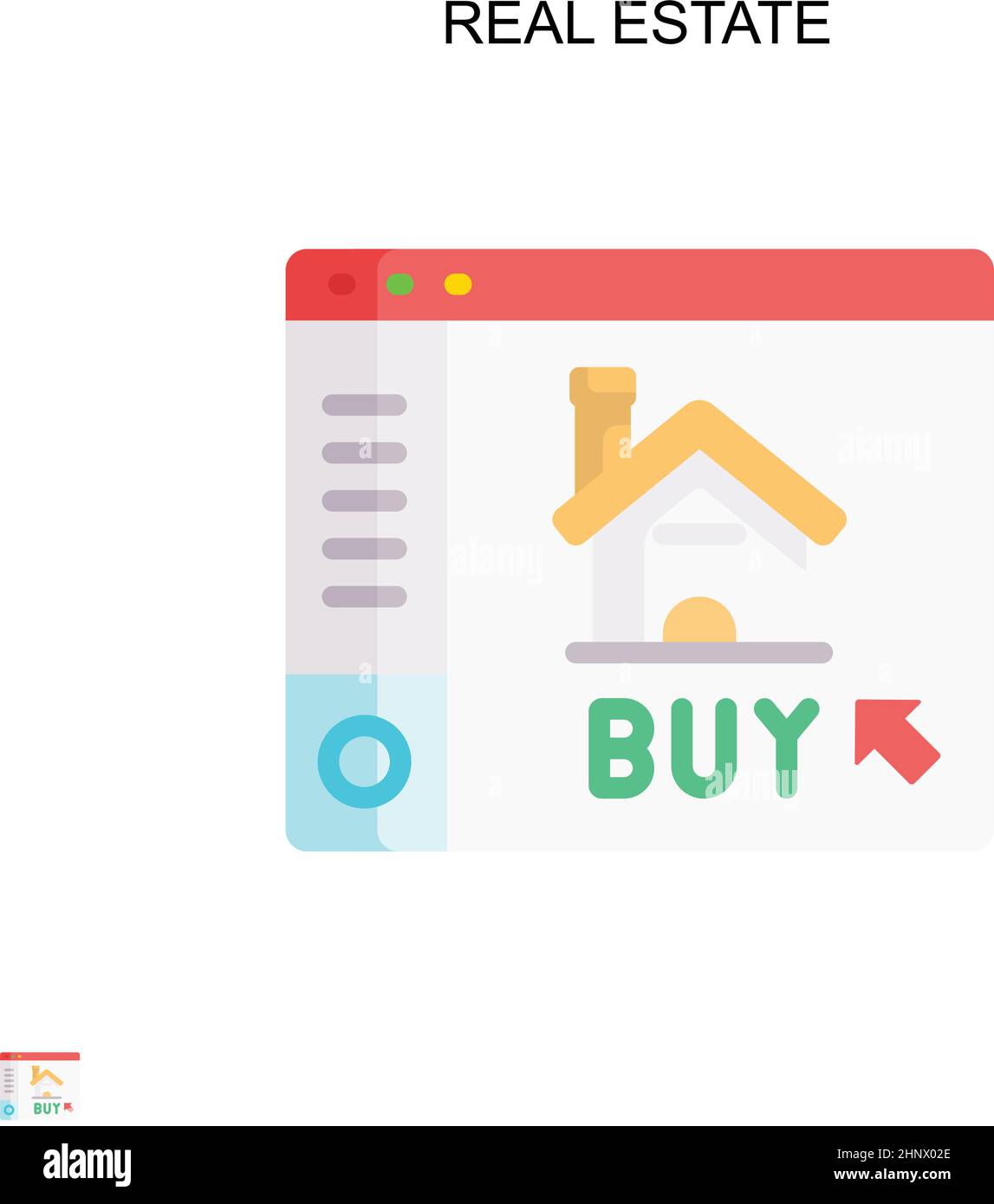 Real estate Simple vector icon. Illustration symbol design template for ...