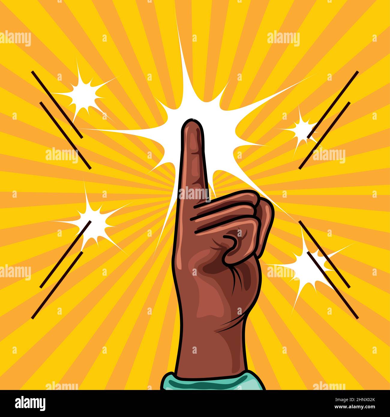 afro fingers pointing Stock Vector Image & Art - Alamy