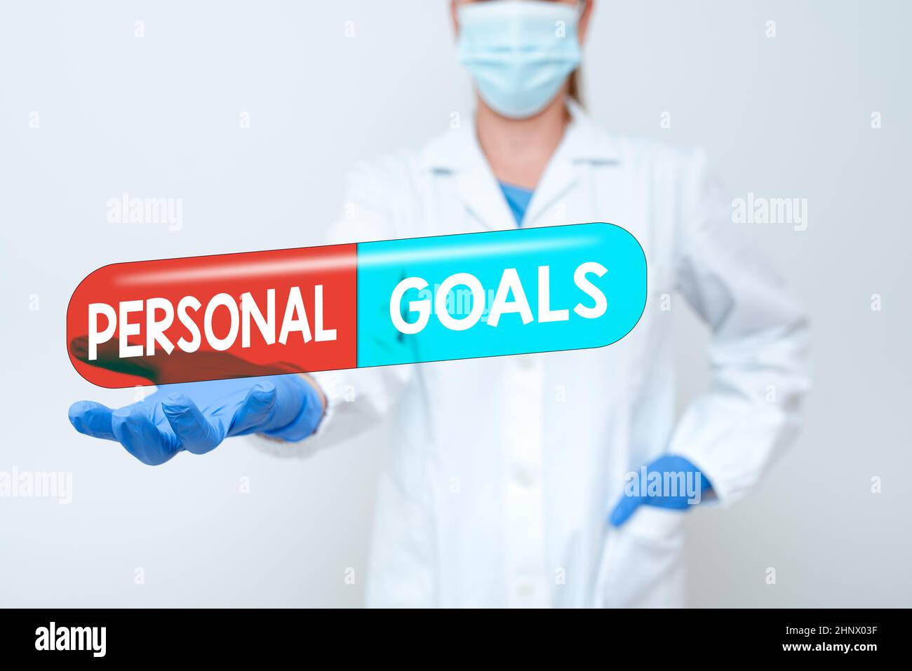 Sign displaying Personal Goals, Business concept Target set by a person ...