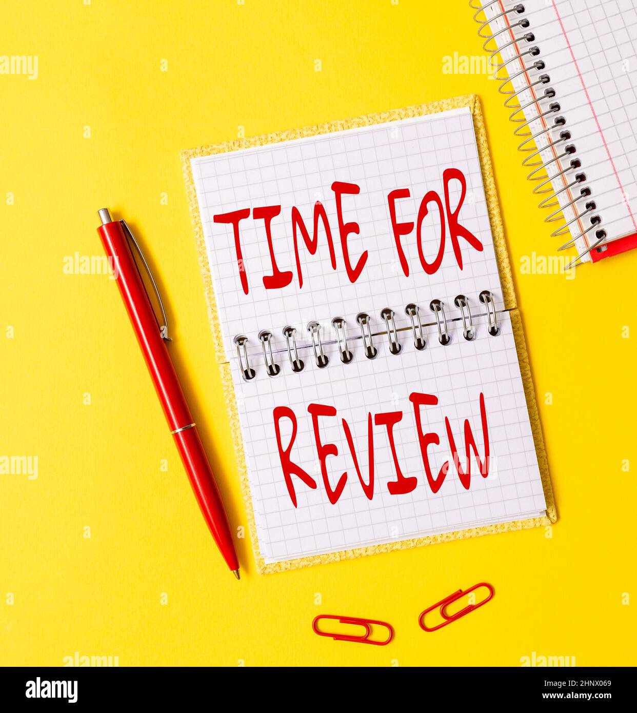 Text showing inspiration Time For Review, Word for formal assessment of ...