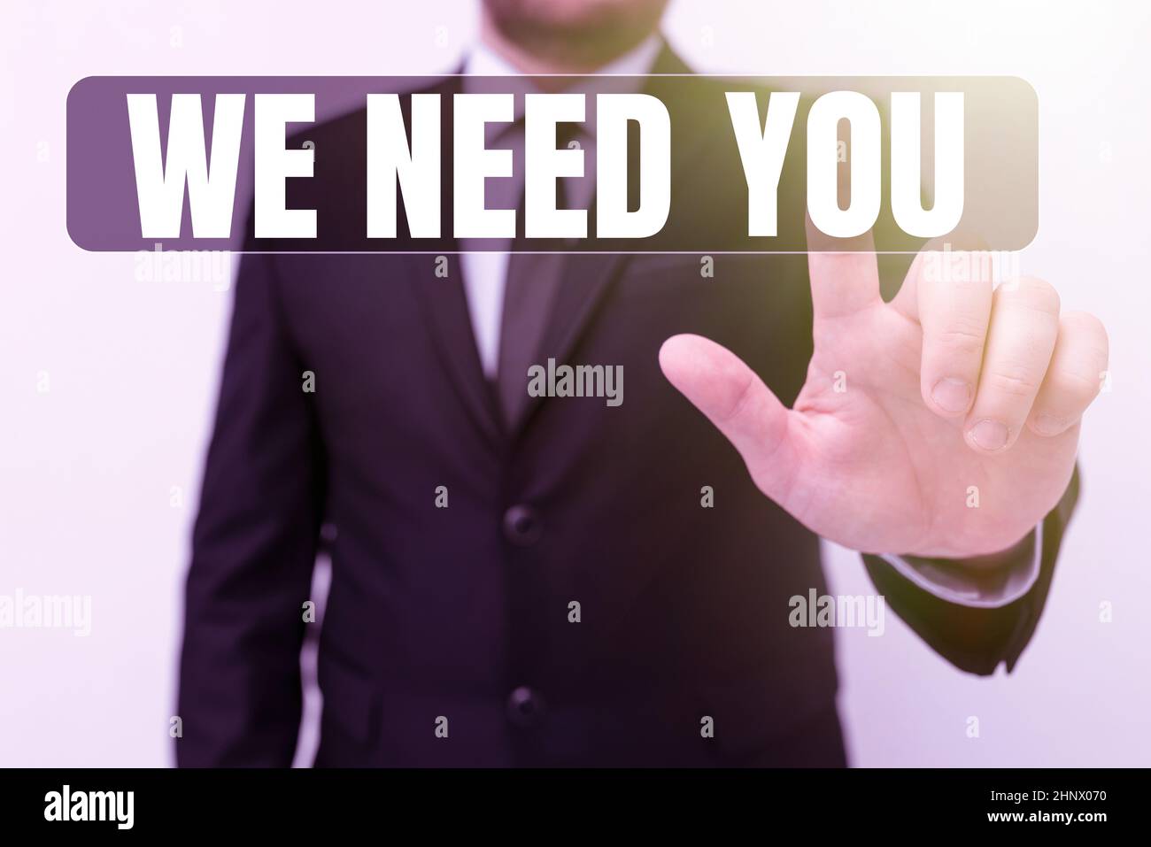 Hand writing sign We Need You, Conceptual photo asking someone to work ...