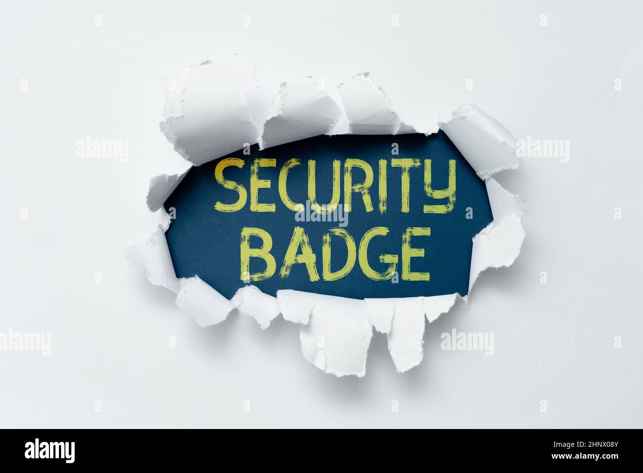 Hand writing sign Security Badge, Internet Concept Credential used to ...