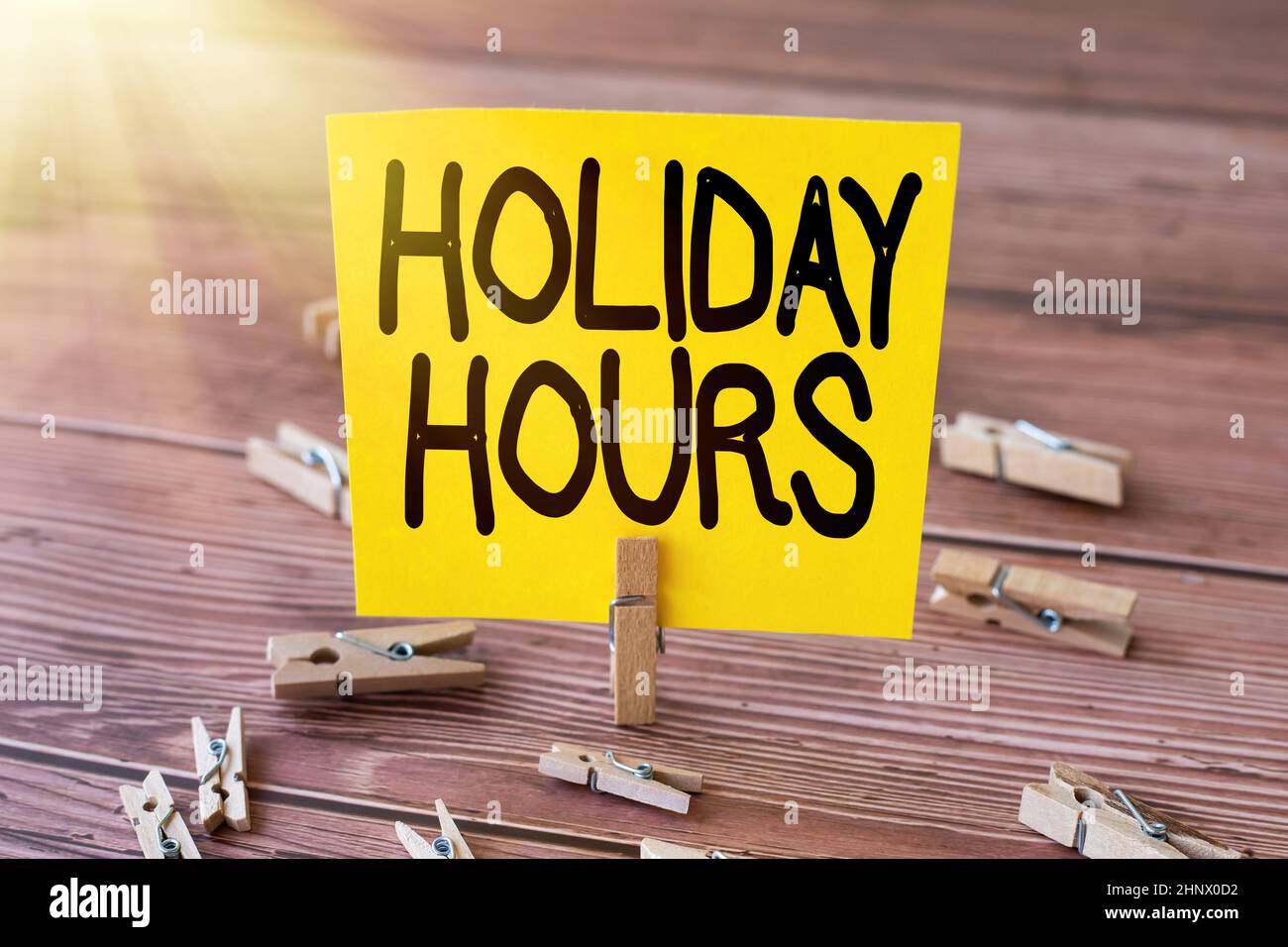Inspiration showing sign Holiday Hours, Business showcase Overtime work ...