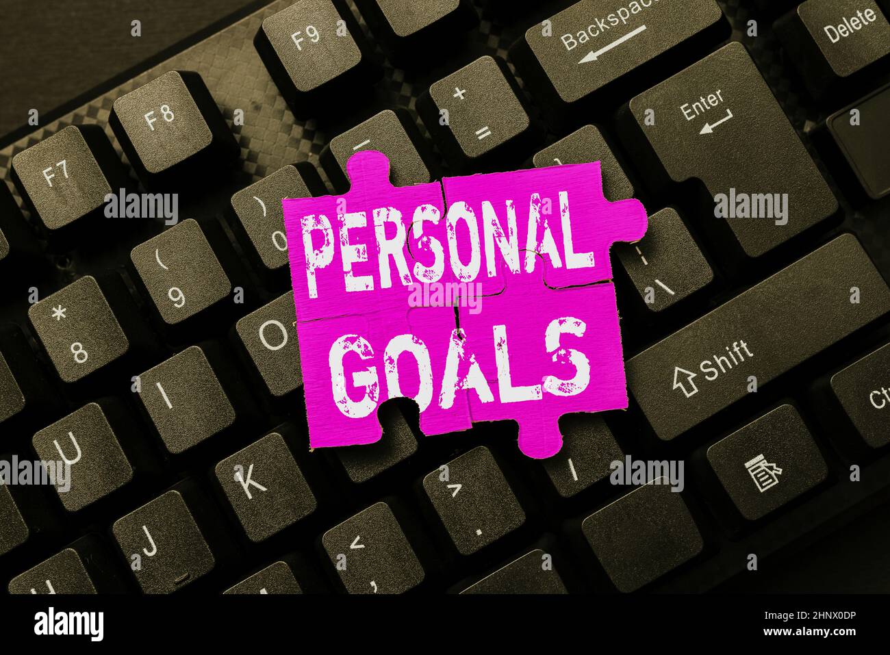 Text caption presenting Personal Goals, Conceptual photo Target set by ...