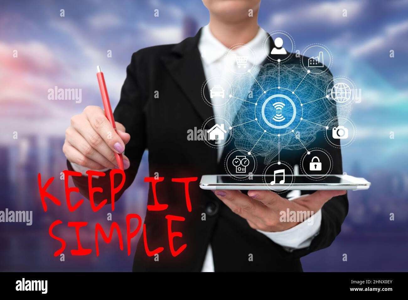 Text sign showing Keep It Simple, Concept meaning ask something easy understand not go into too ...