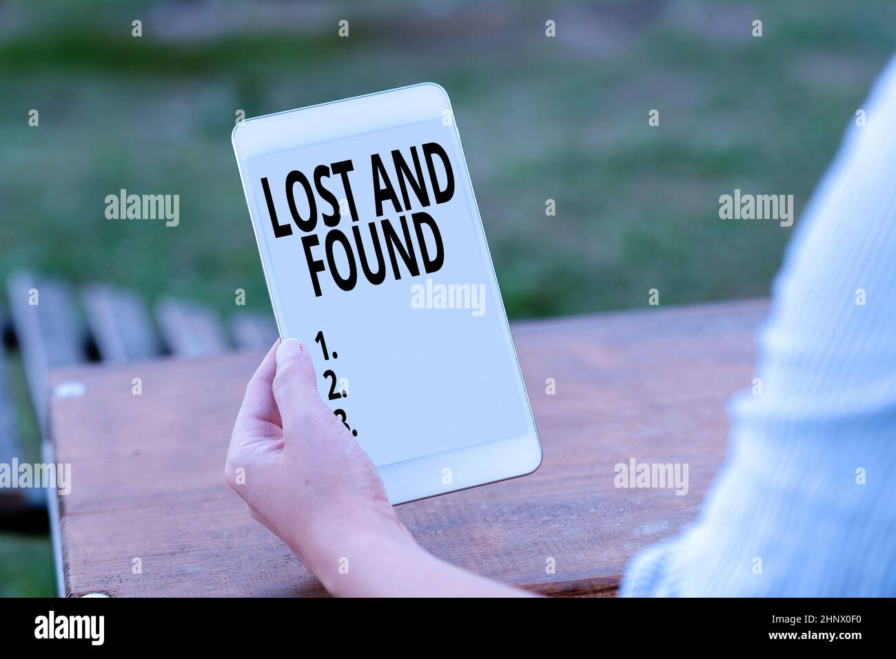 Text caption presenting Lost And Found, Business idea a place where ... Text caption presenting Lost And Found, Business idea a place where ...