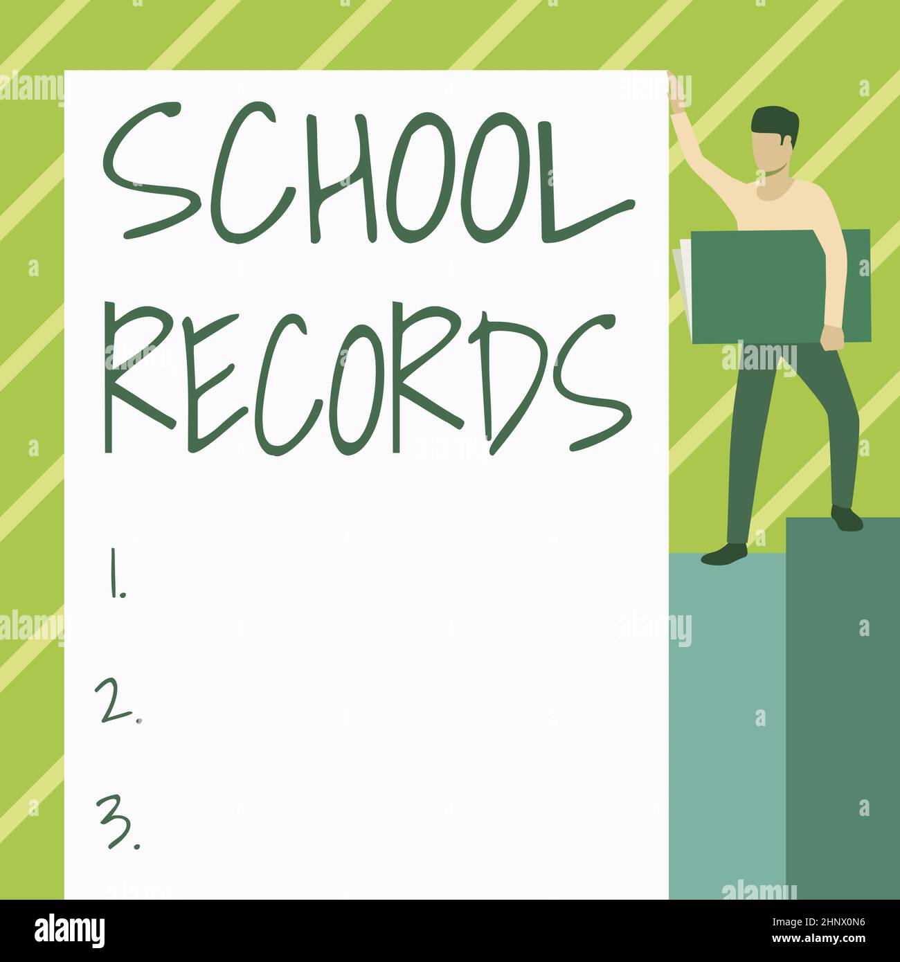 Conceptual display School Records, Internet Concept Information that is ...