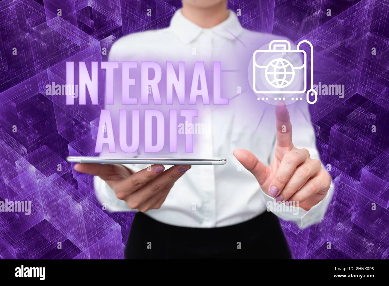 Text showing inspiration Internal Audit, Business concept Evaluates the ...