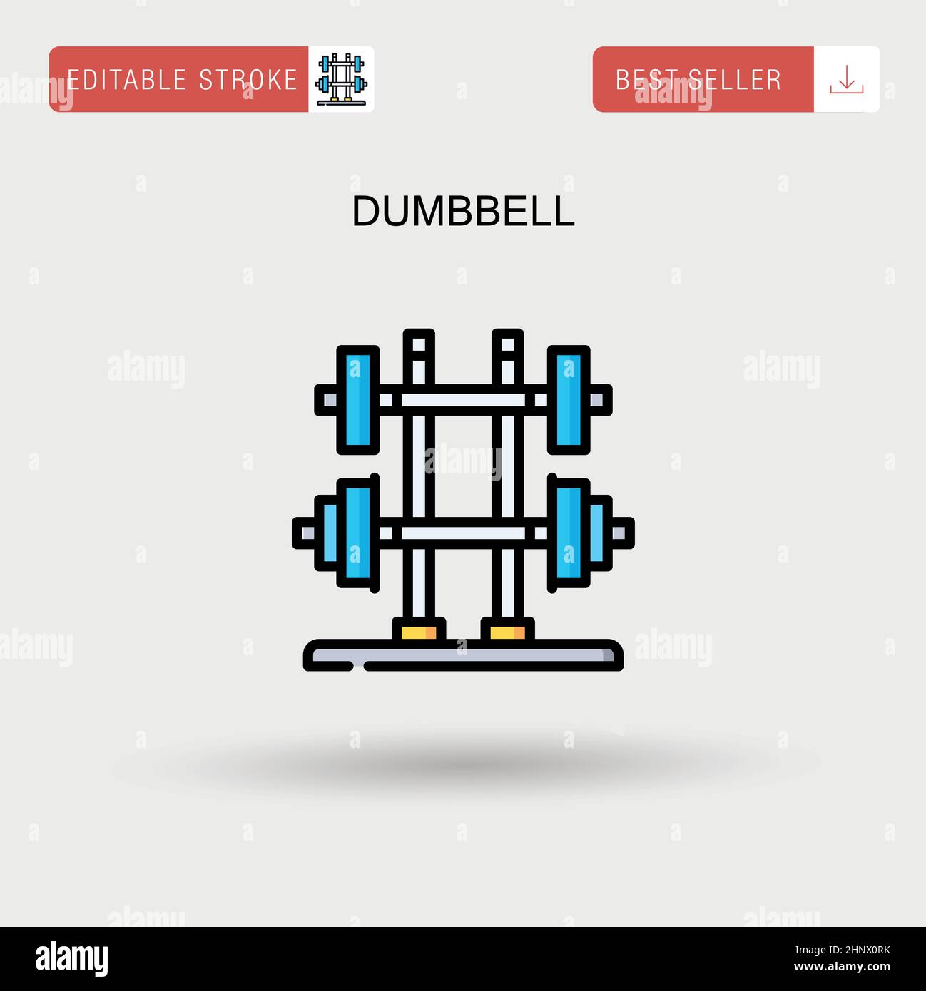Dumbbell Simple vector icon Stock Vector Image & Art - Alamy