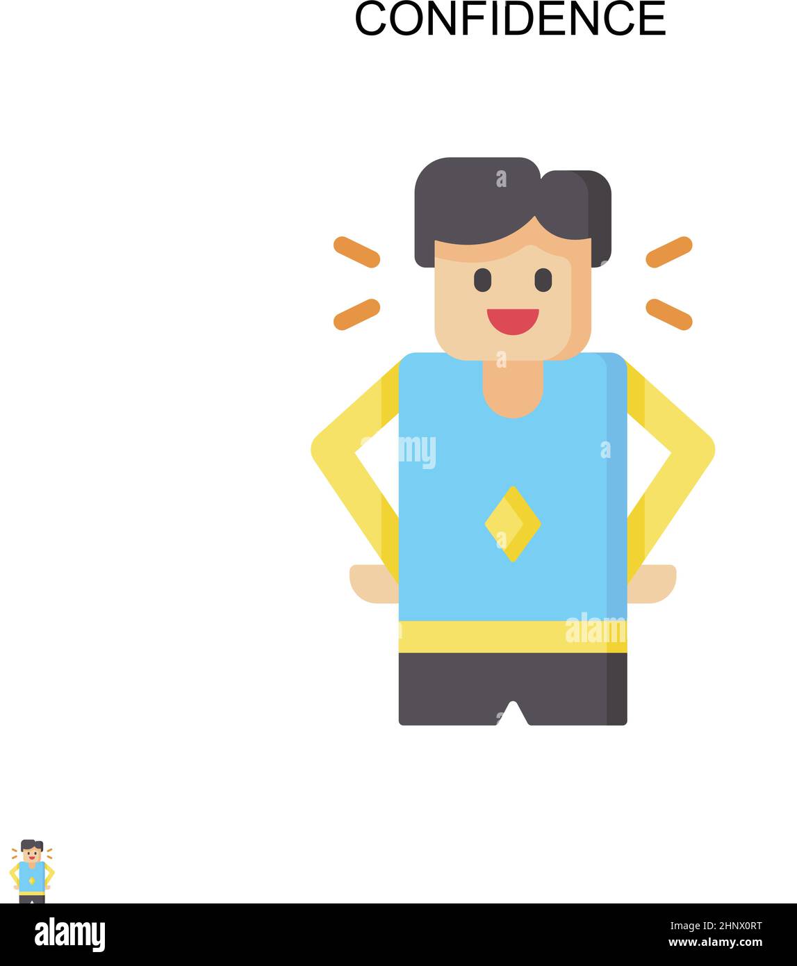 Gesture self confidence symbol Stock Vector Images - Alamy