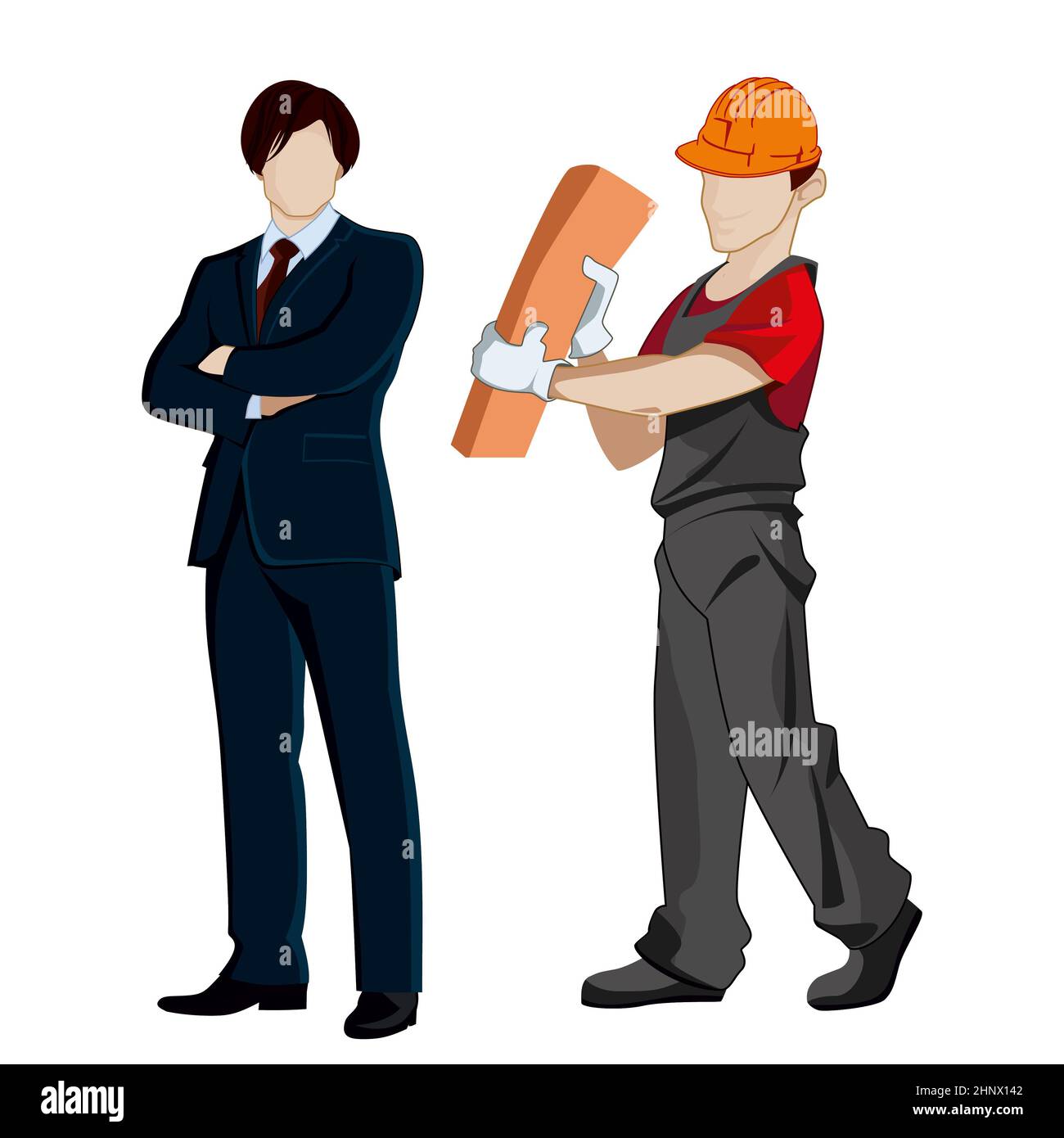 Group of people working professions on a white background - Vector ...