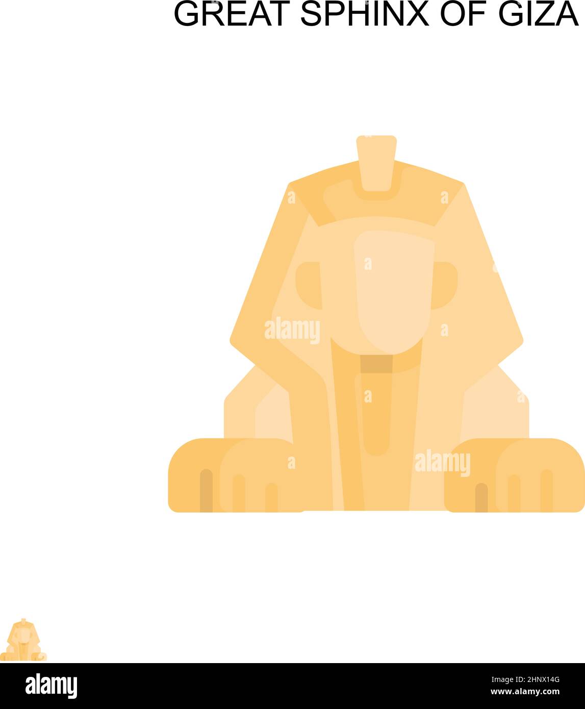 Great sphinx of giza Simple vector icon. Illustration symbol design ...