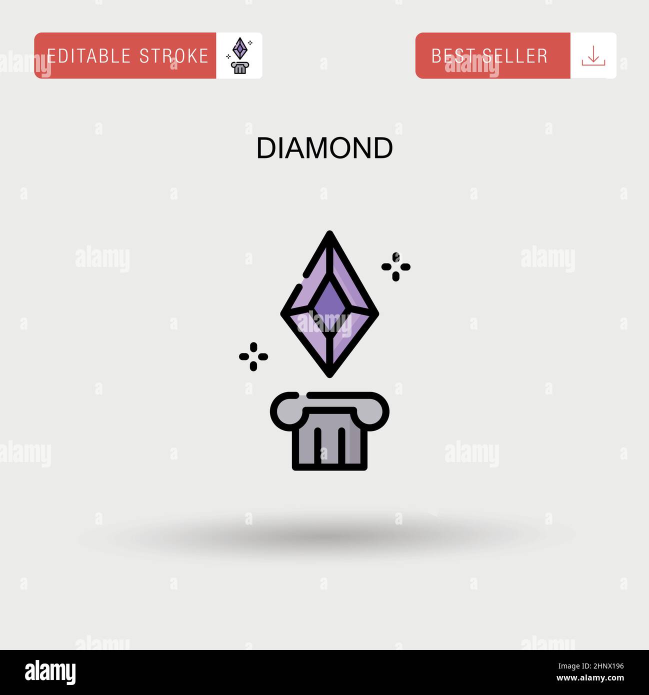 Diamond Simple vector icon Stock Vector Image & Art - Alamy