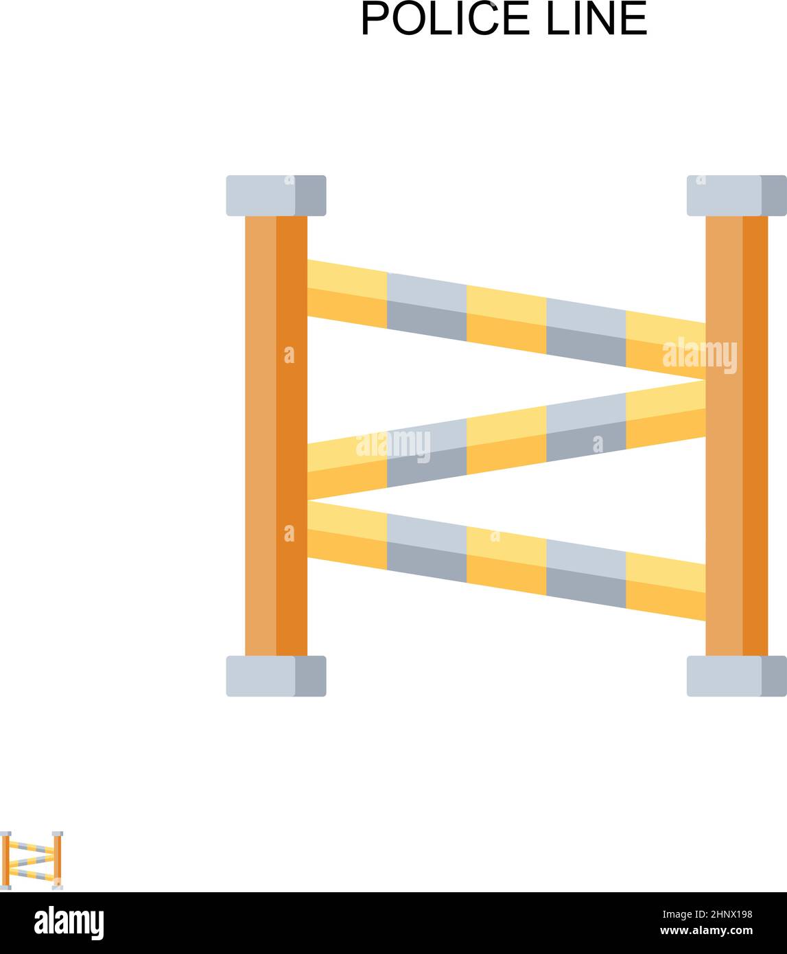 Police line Simple vector icon. Illustration symbol design template for ...