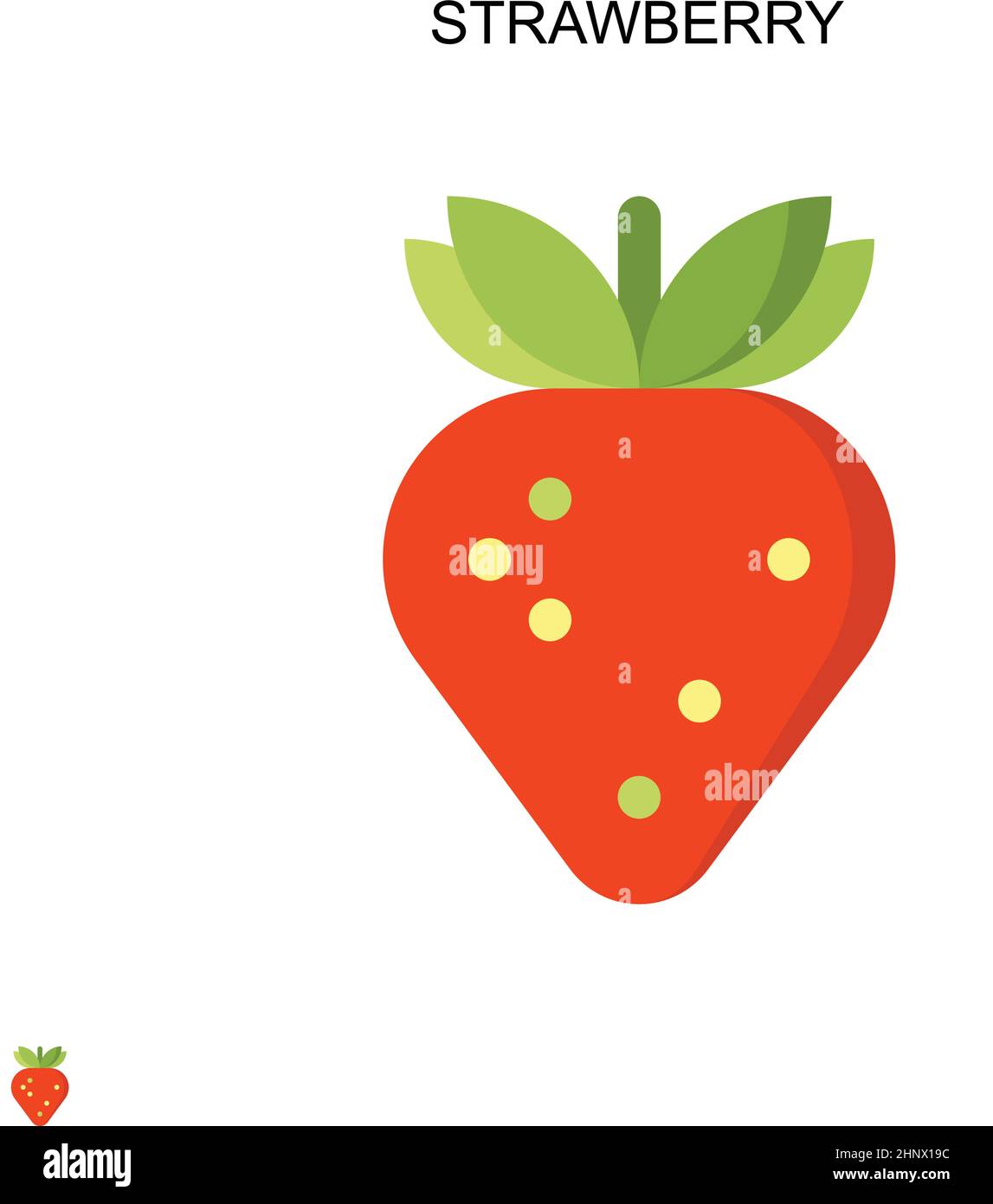 Strawberry Simple vector icon. Illustration symbol design template for ...