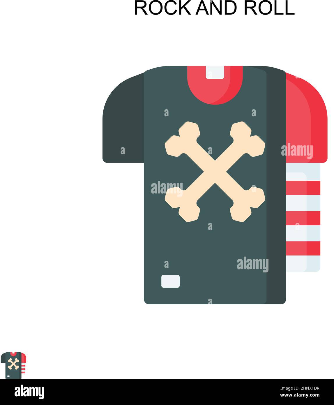 Rock and roll Simple vector icon. Illustration symbol design template ...