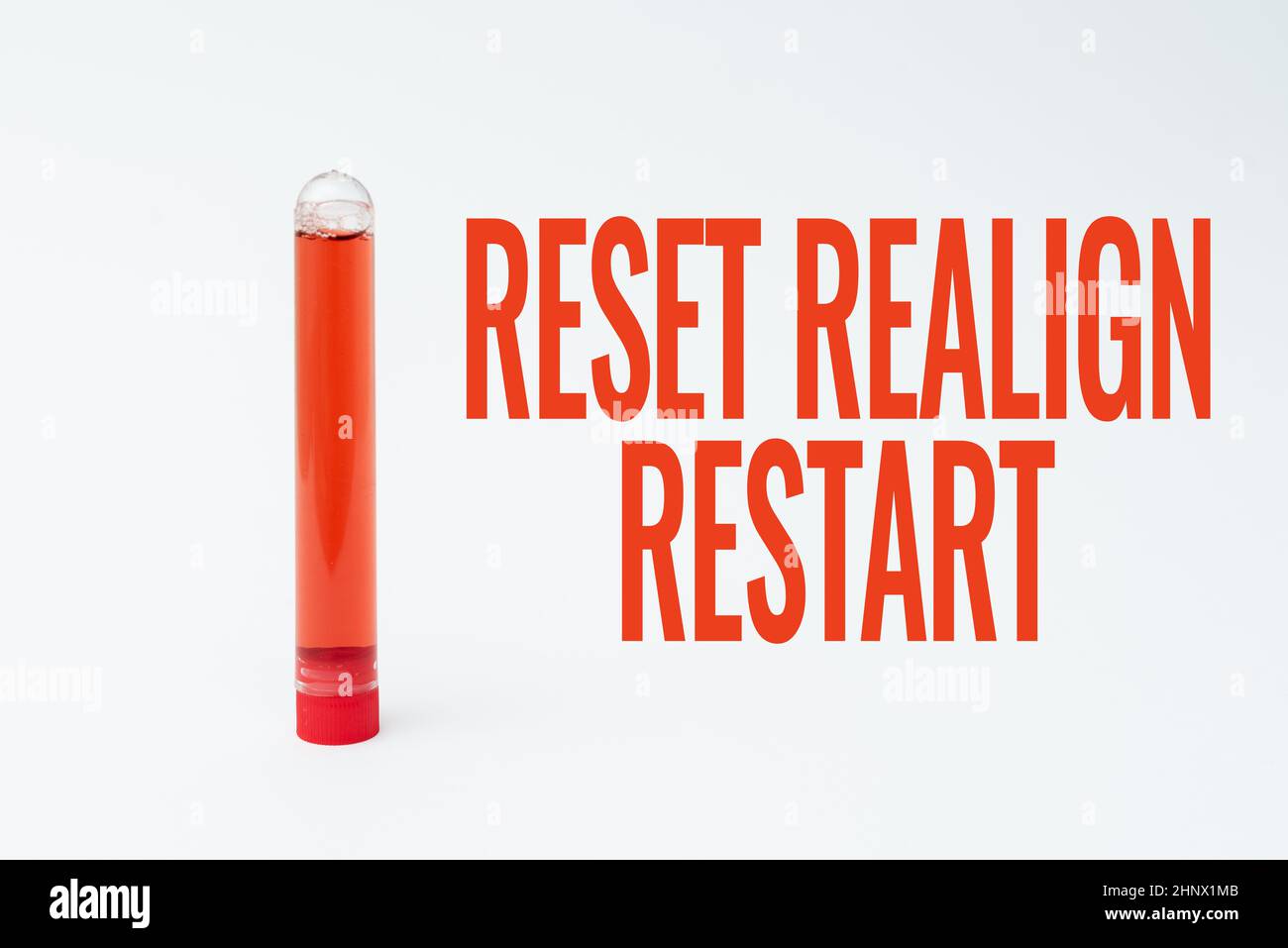 Text showing inspiration Reset Realign Restart, Concept meaning Life ...