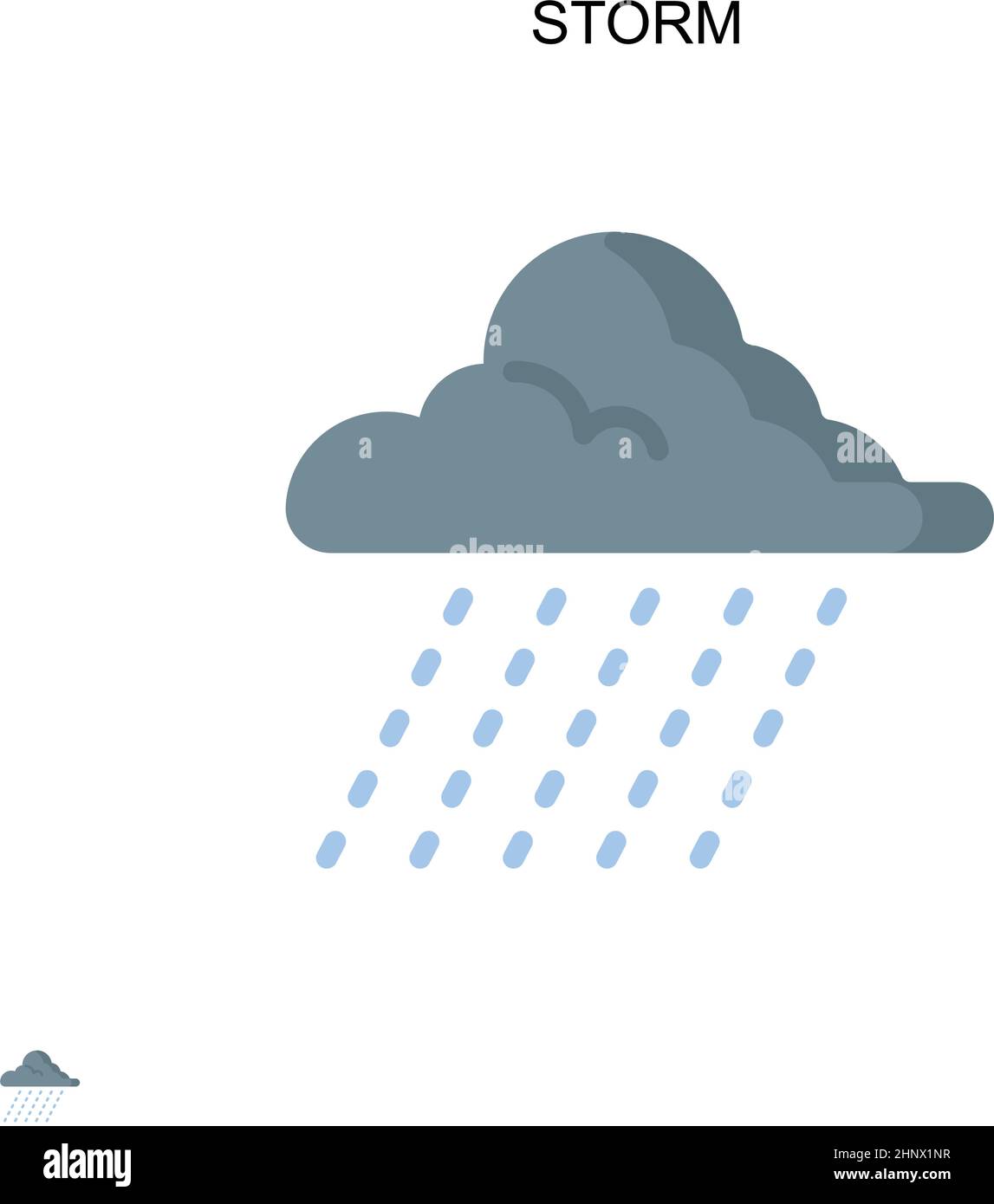 Storm Simple vector icon. Illustration symbol design template for web ...