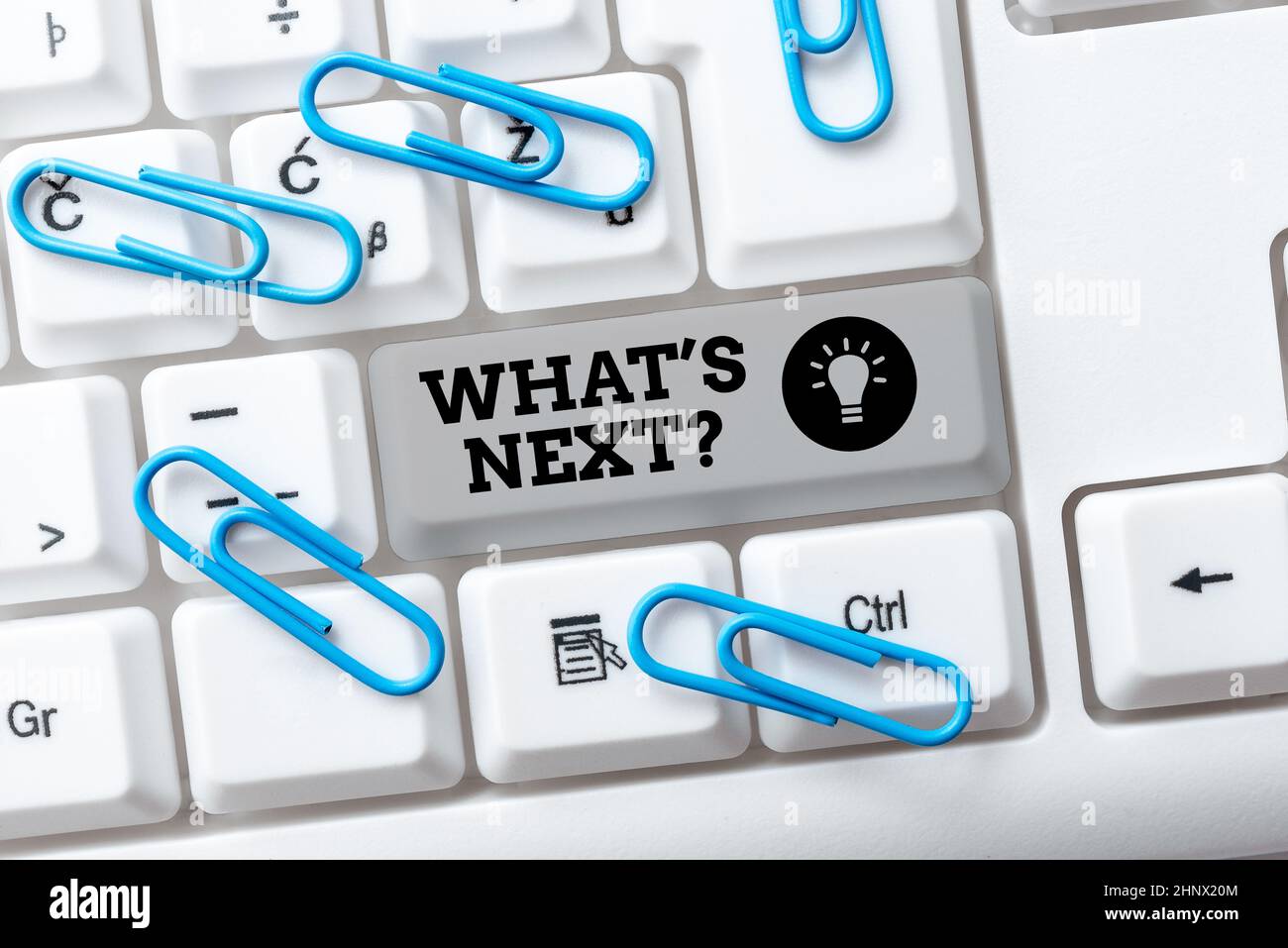 Hand writing sign What S Next Question, Internet Concept asking person ...