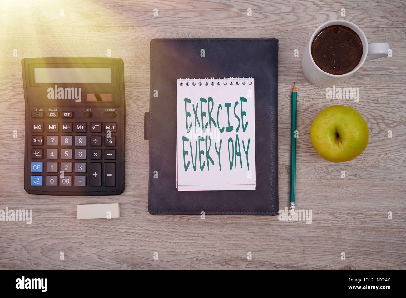 Sign displaying Exercise Every Day, Concept meaning move body ...