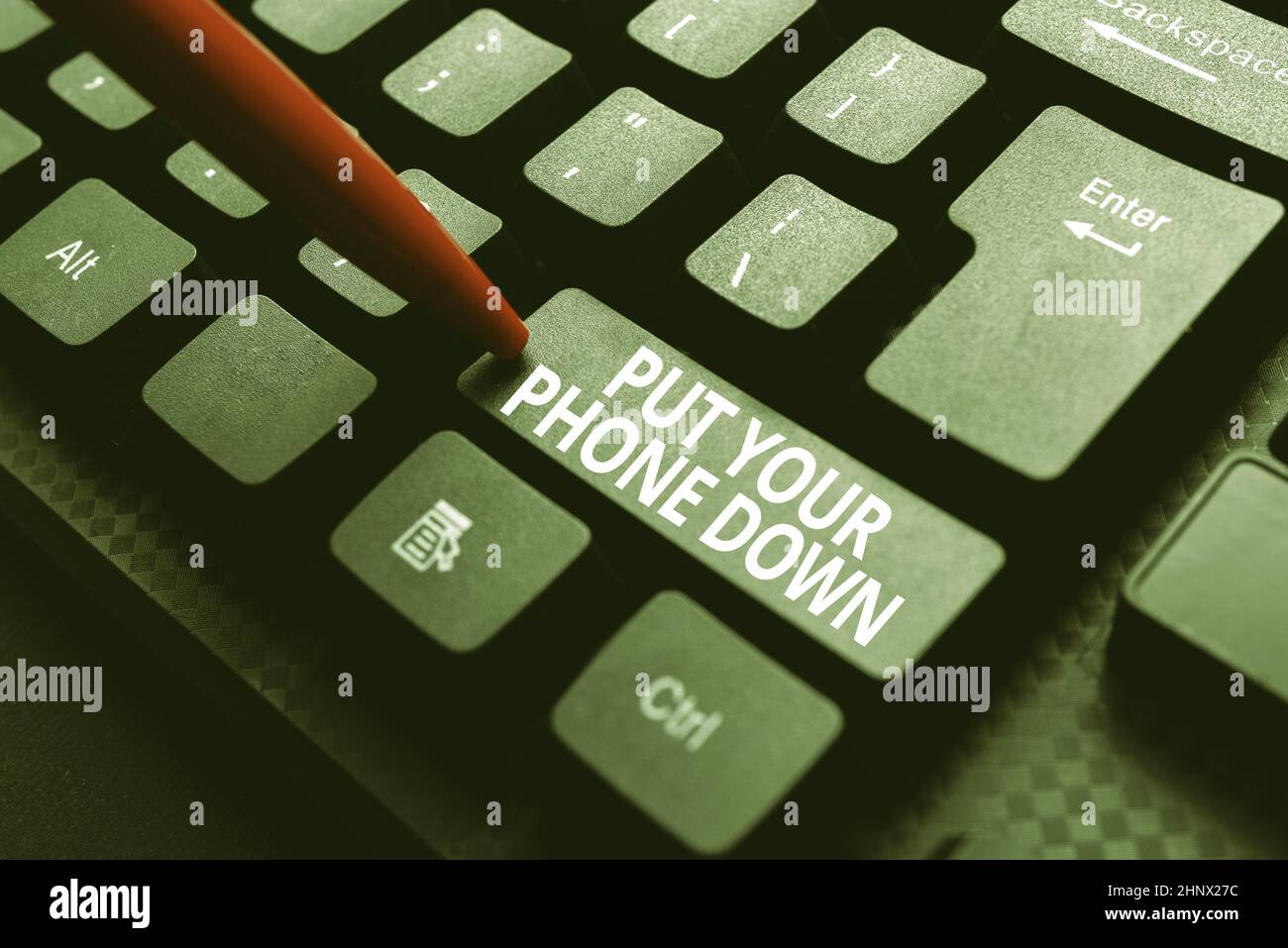 Sign displaying Put Your Phone Down, Business concept end telephone ...