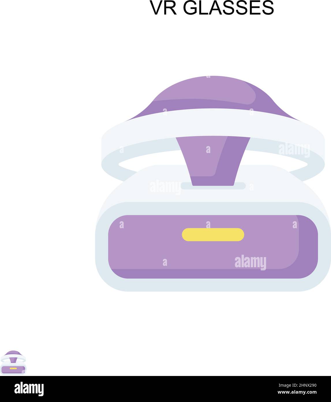 Vr glasses Simple vector icon. Illustration symbol design template for ...