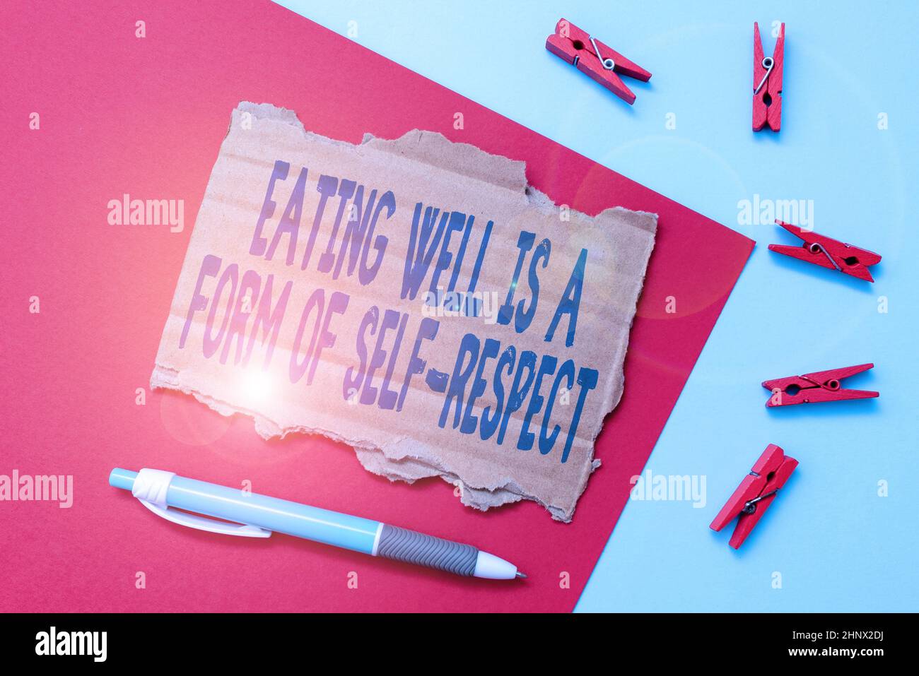 Conceptual caption Eating Well Is A Form Of Self Respect, Word Written ...