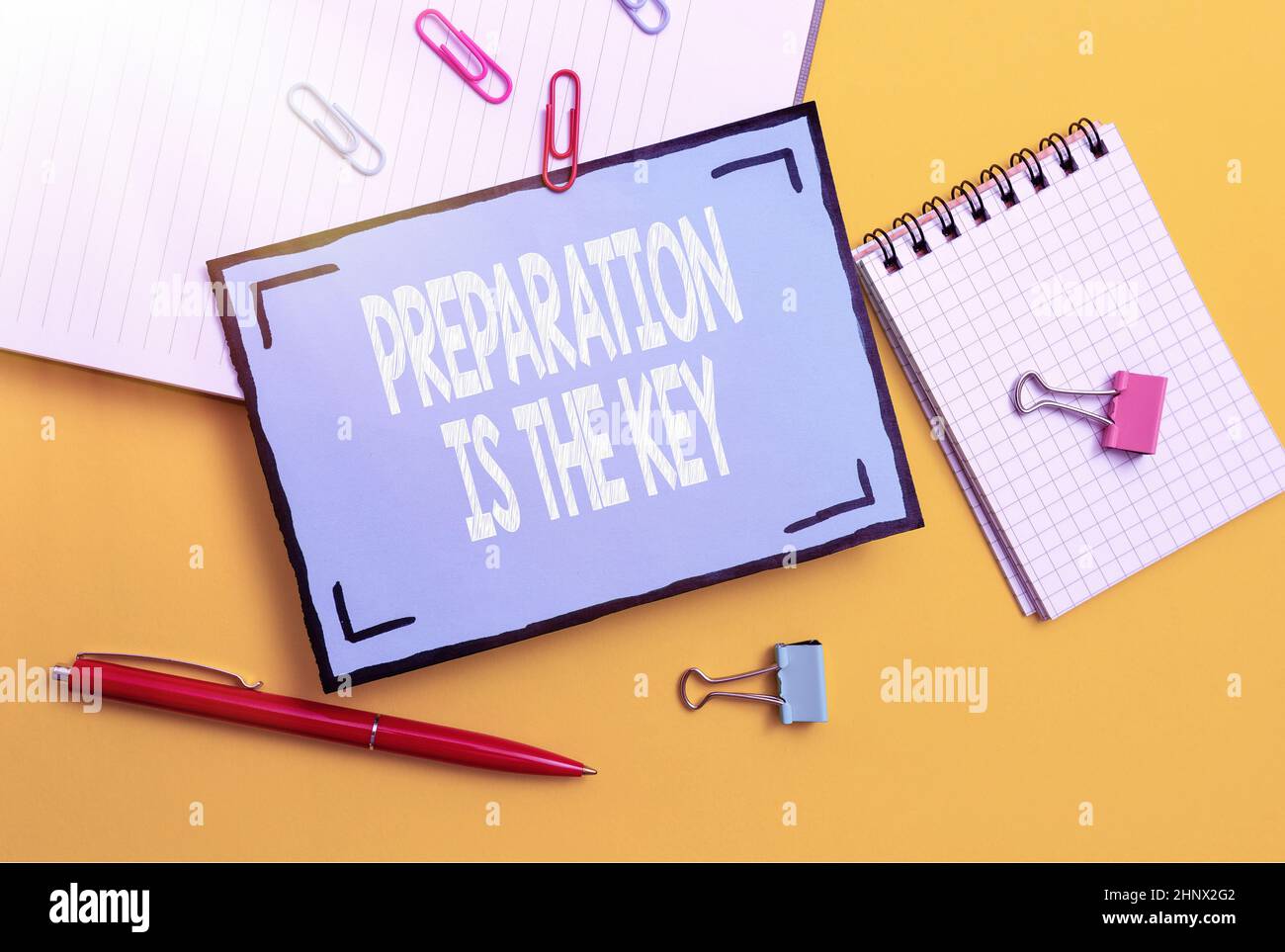 Hand writing sign Preparation Is The Key, Conceptual photo it reduces ...