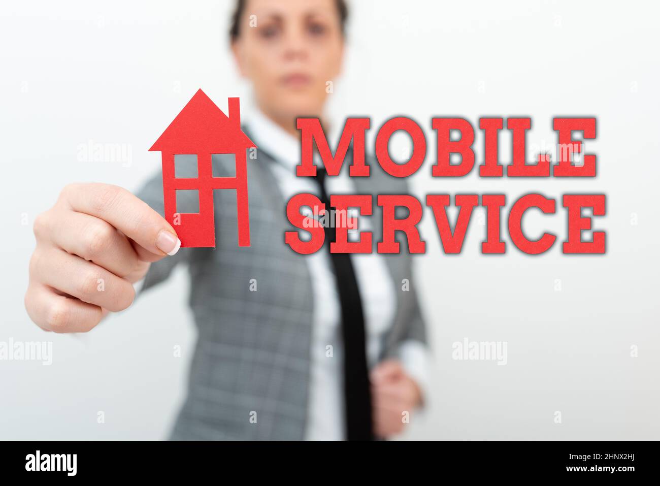 Text showing inspiration Mobile Service, Business showcase Radio ...