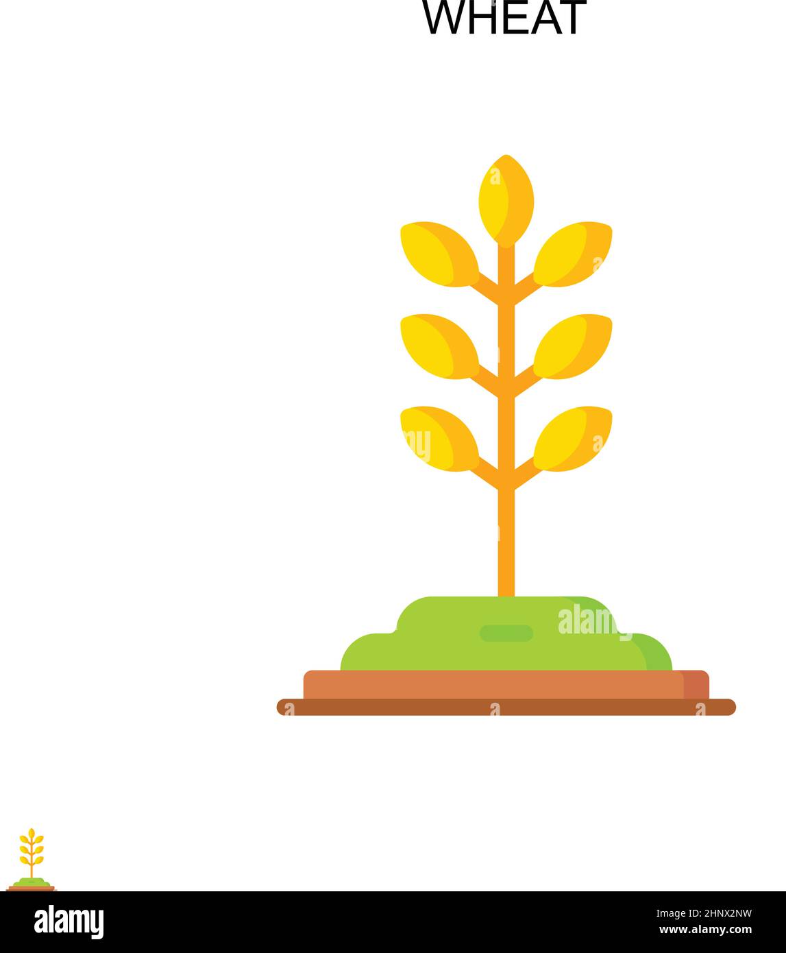 Wheat Simple vector icon. Illustration symbol design template for web ...