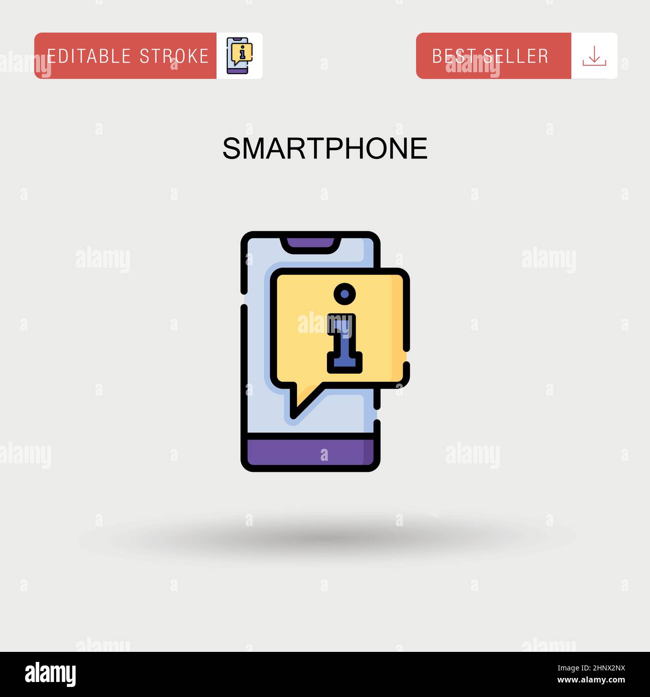 Smartphone Simple vector icon Stock Vector Image & Art - Alamy